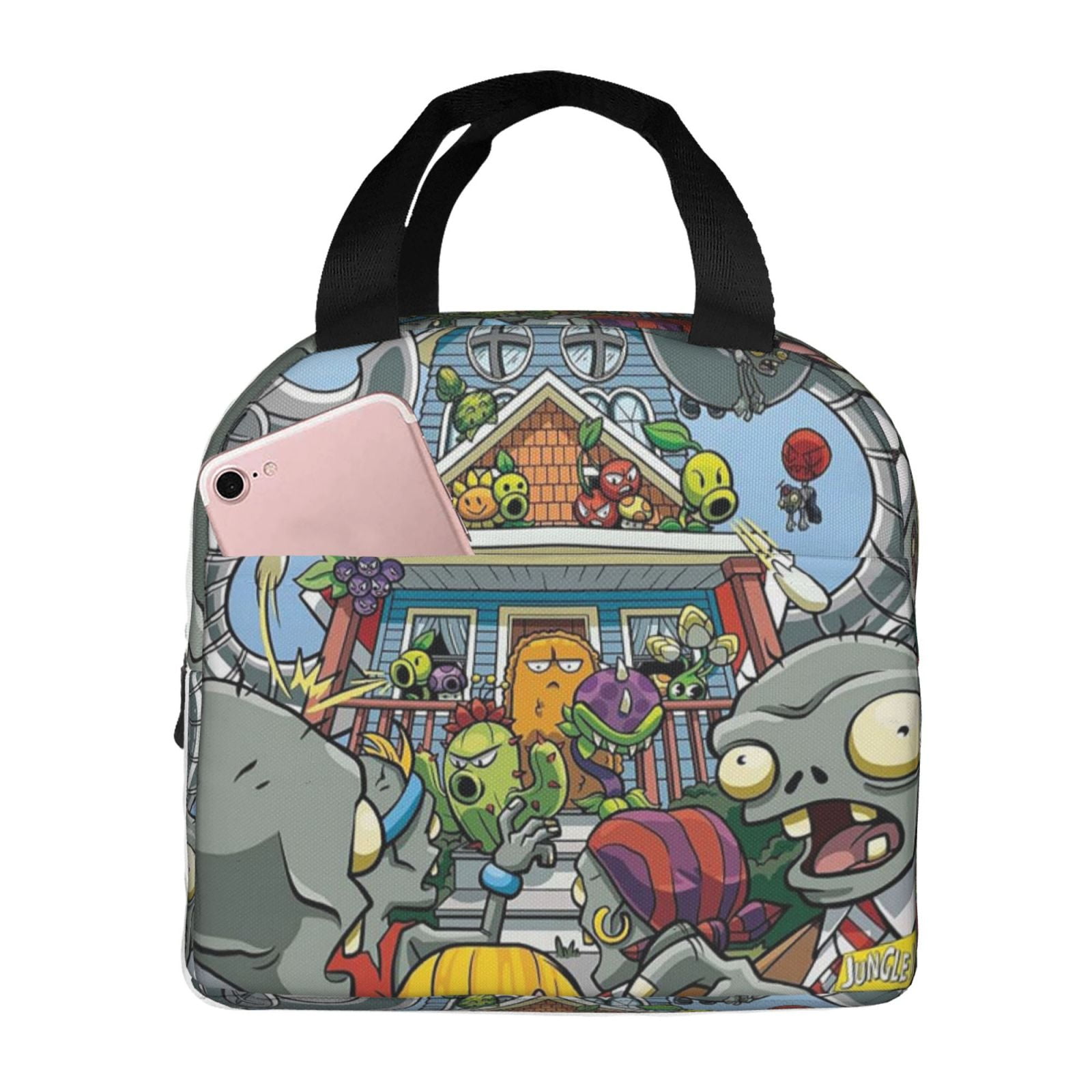 Plants Vs Zombies Lunch Box Reusable Lunch Bag Insulated Portable Lunch ...