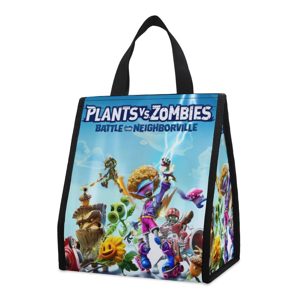 Plants Vs Zombies Lunch Box Reusable Lunch Bag Insulated Portable Lunch ...