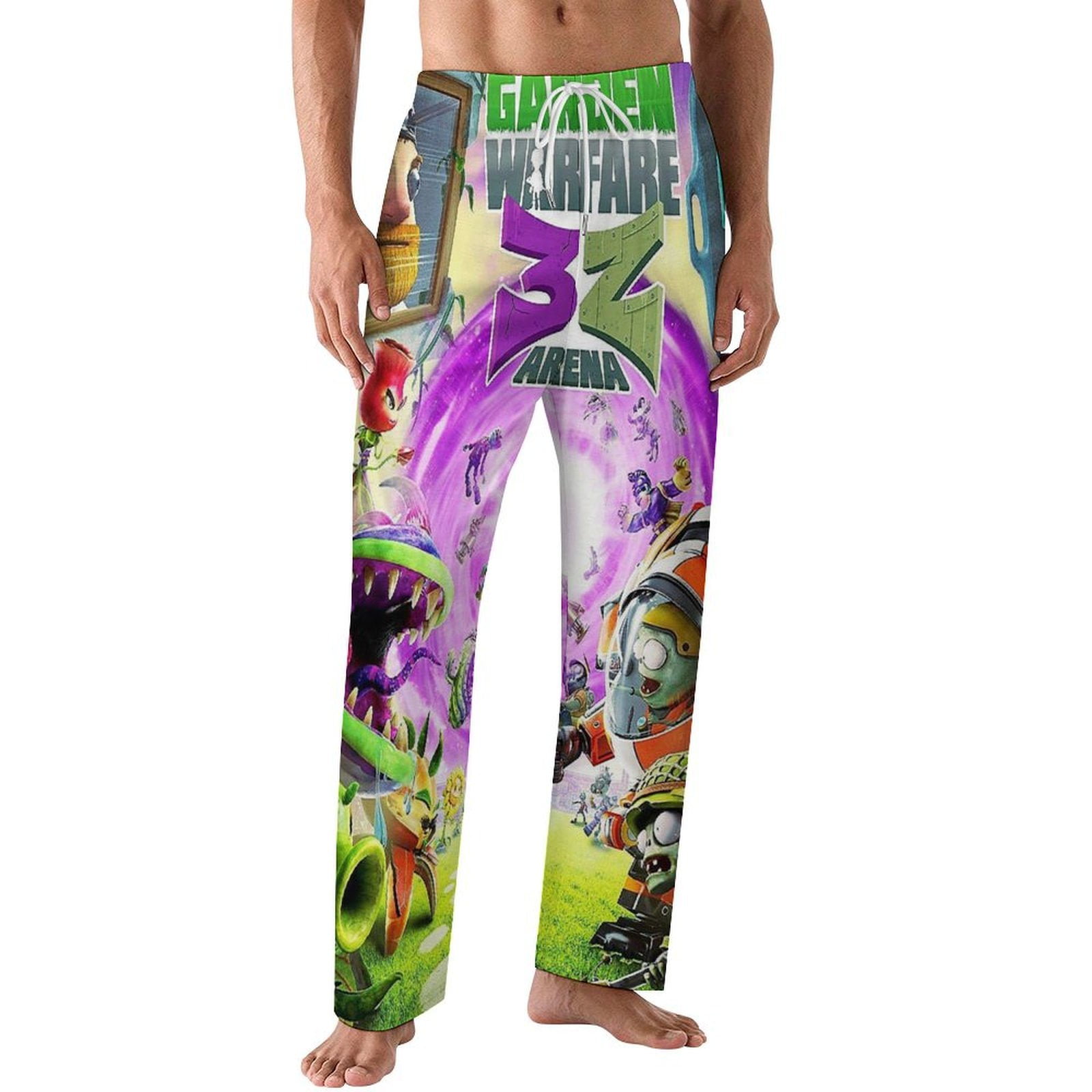 Plants Vs Zombies Men Pajama Pants Bottoms Lounge Pants Elastic Waist ...