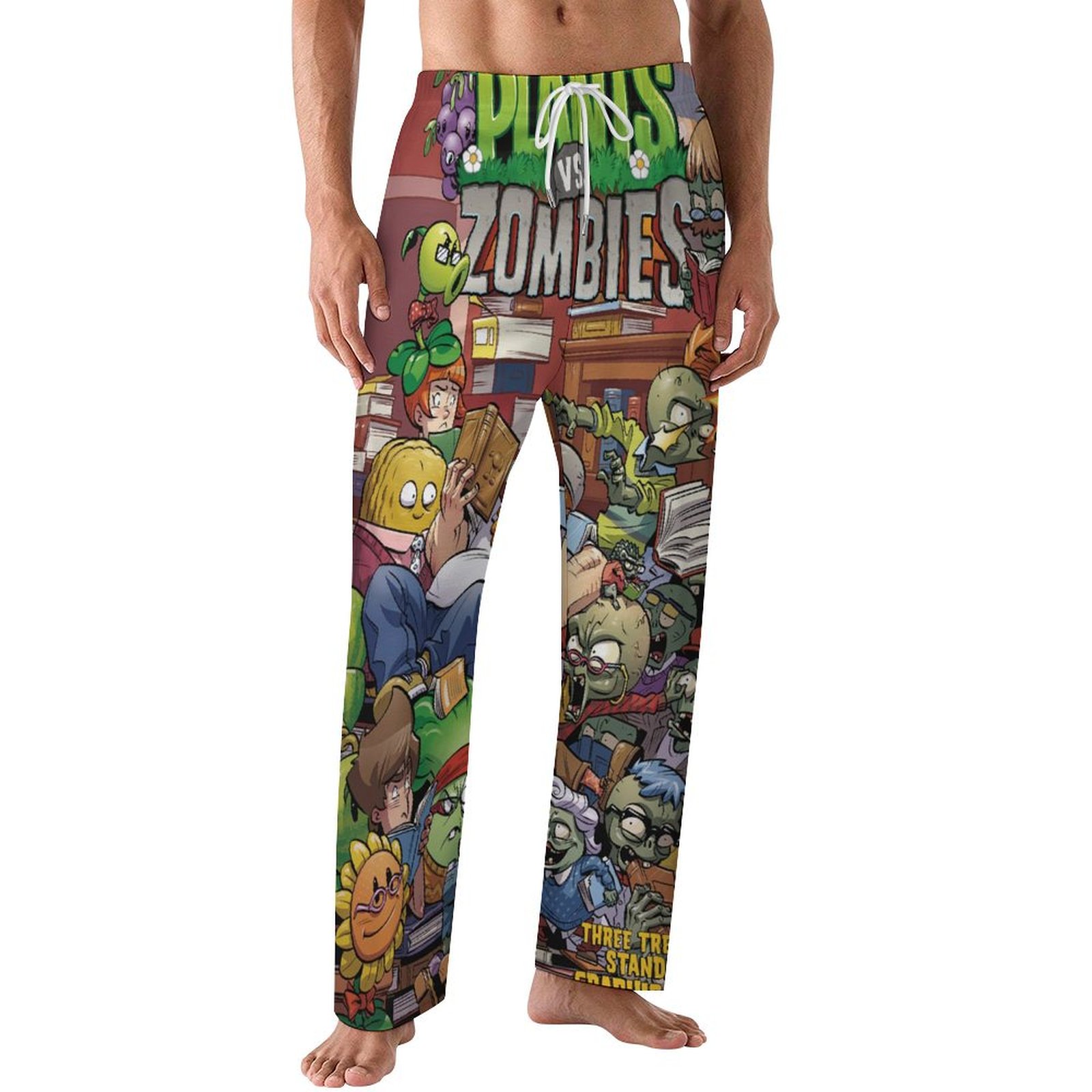 Plants Vs Zombies Men Pajama Pants Bottoms Lounge Pants Elastic Waist ...