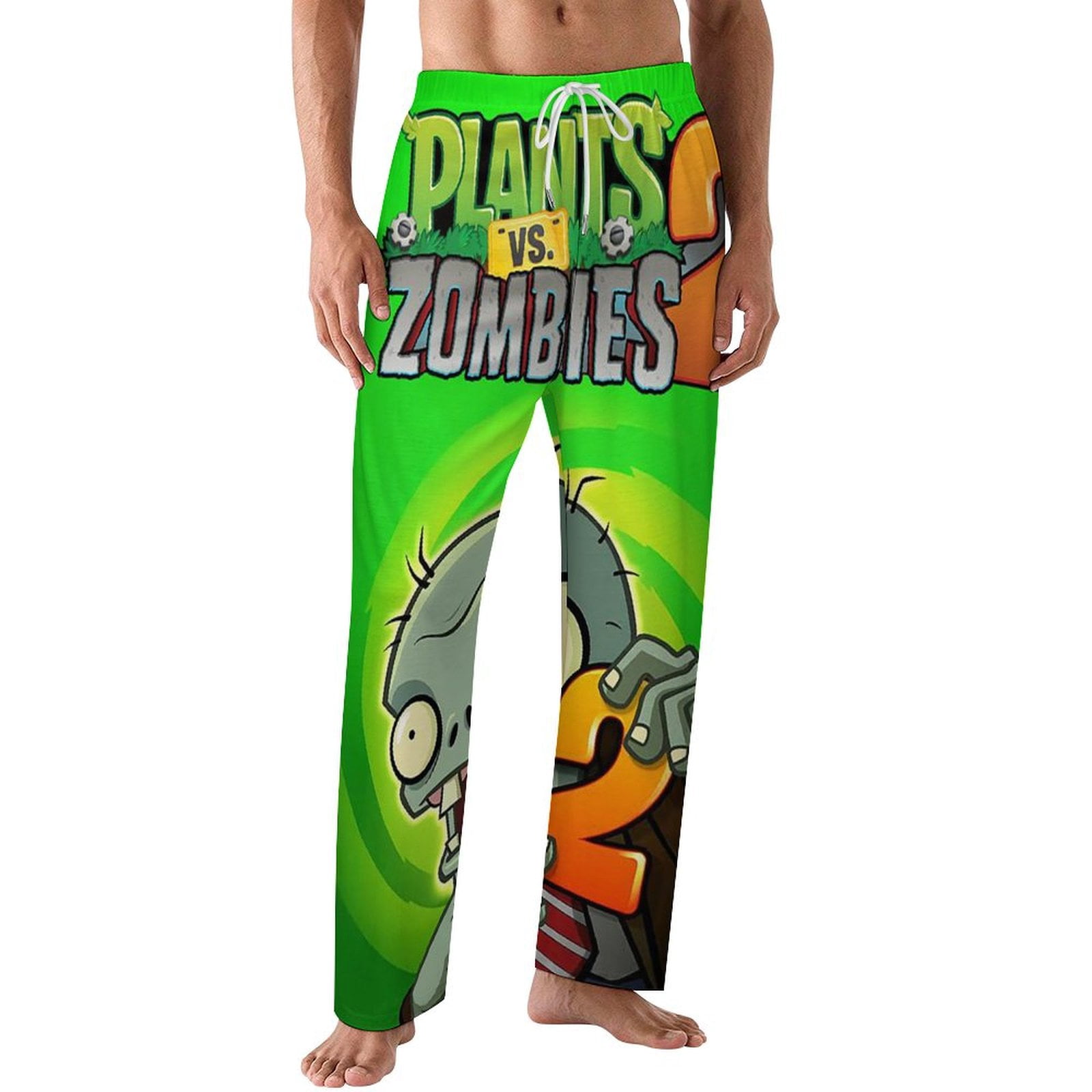 Plants Vs Zombies Men Pajama Pants Bottoms Lounge Pants Elastic Waist ...