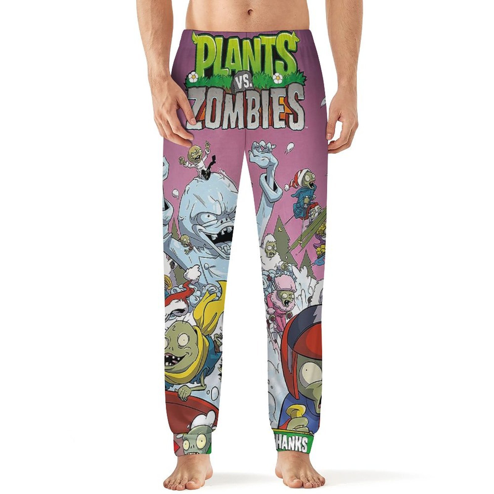 Plants Vs Zombies Men's Lightweight Pajama Pants Soft Lounge Sleep ...