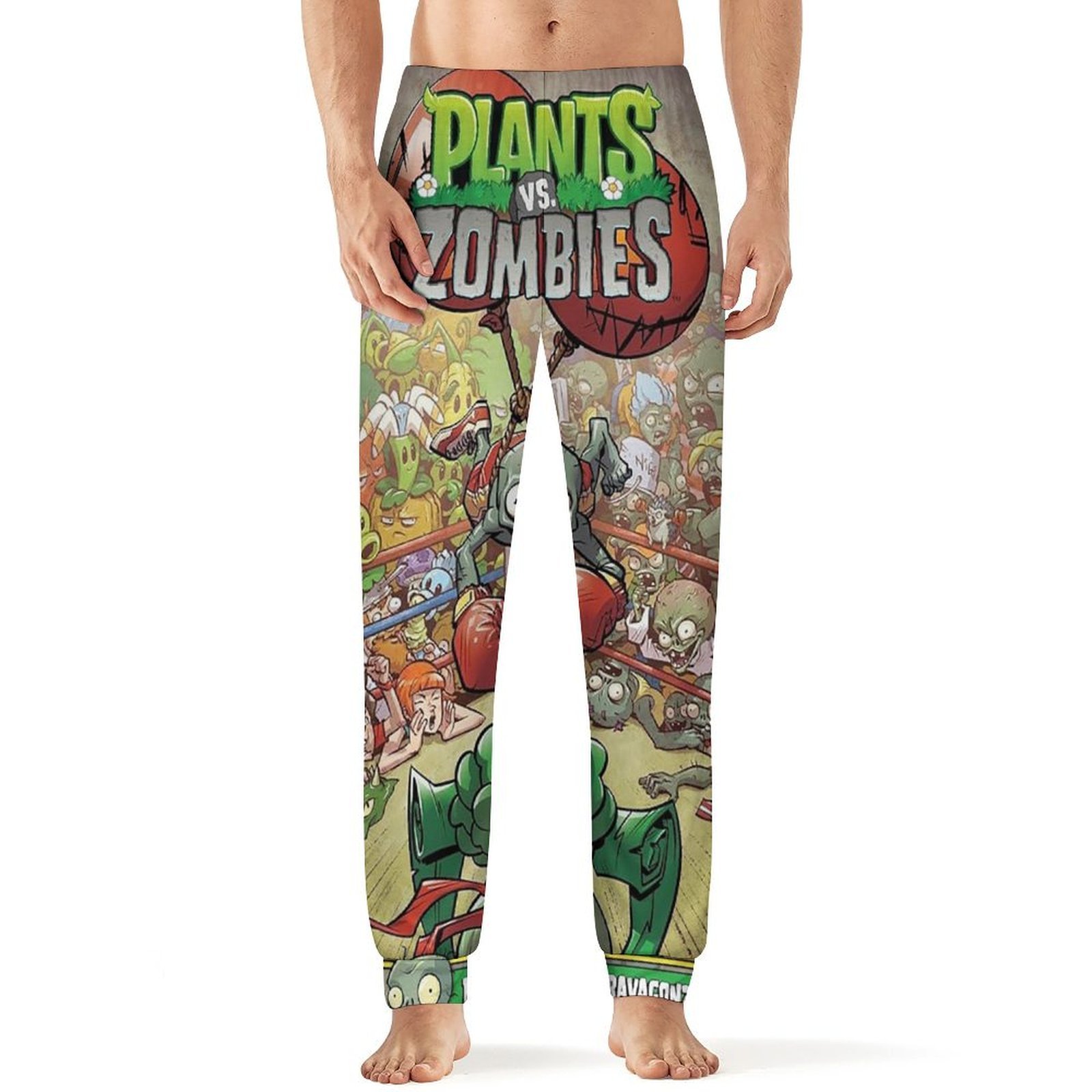 Plants Vs Zombies Men's Lightweight Pajama Pants Soft Lounge Sleep ...