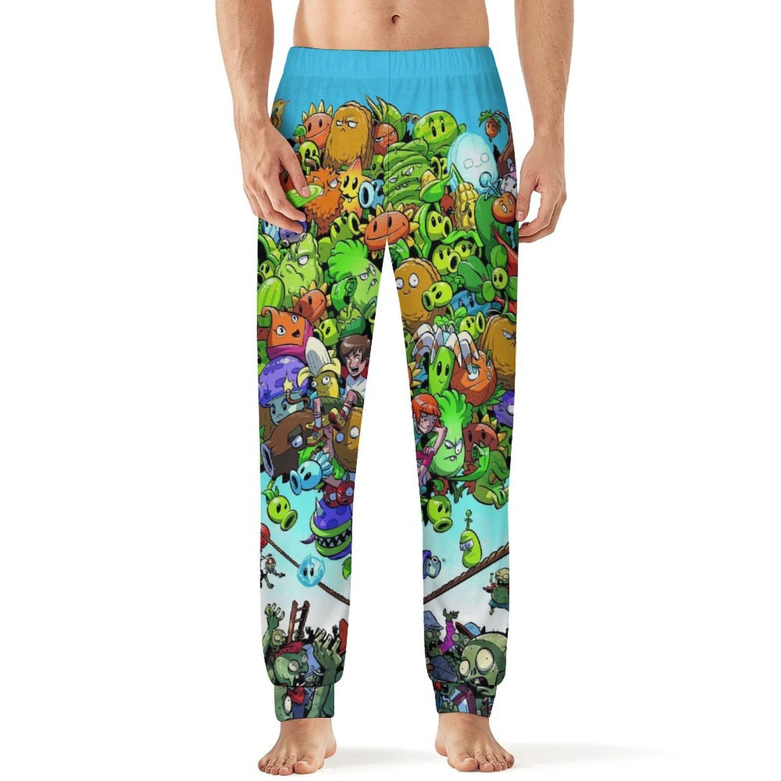 Plants Vs Zombies Men's Lightweight Pajama Pants Soft Lounge Sleep ...