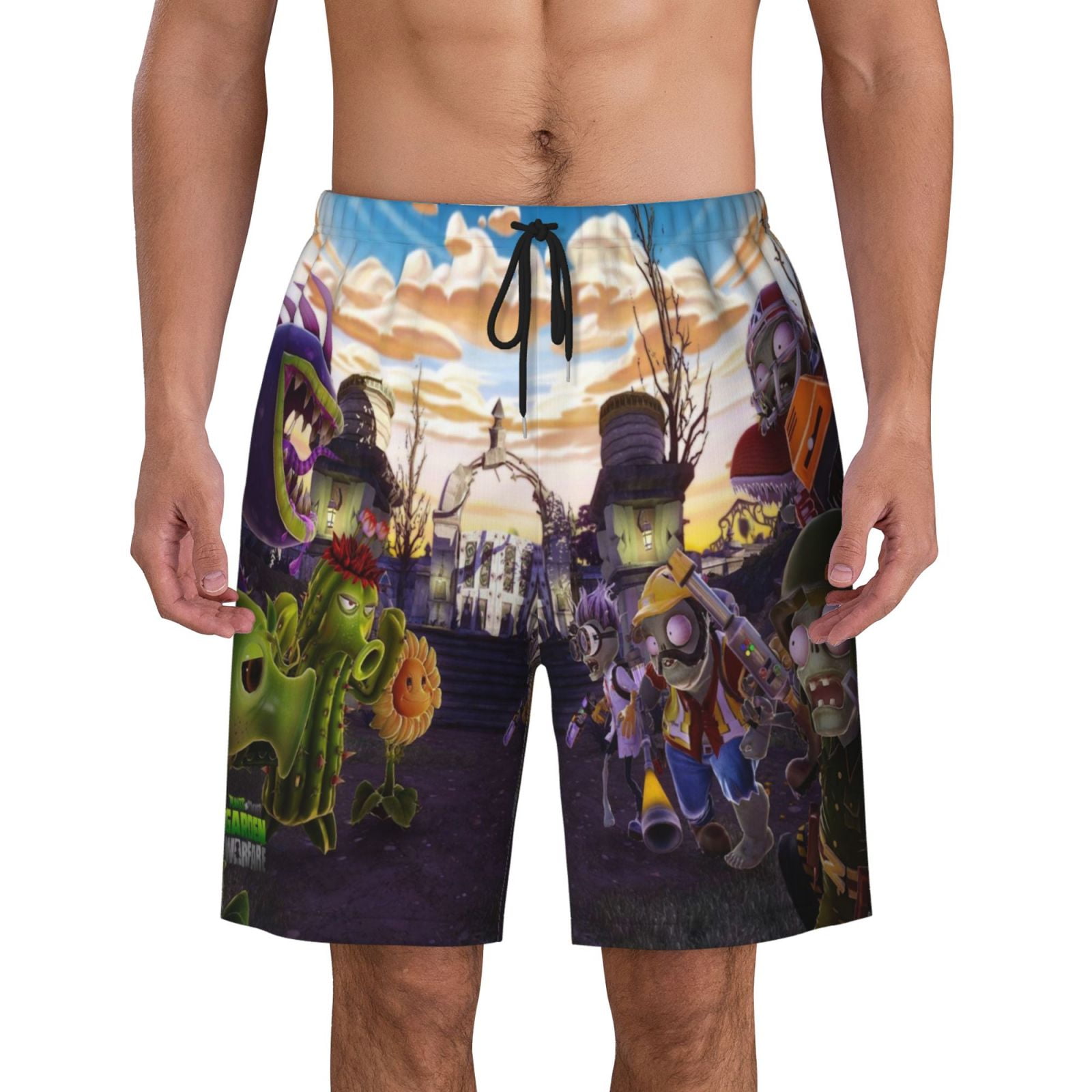 Plants Vs Zombies Men's Swim Trunks Quick Dry Board Shorts Bathing Suit ...