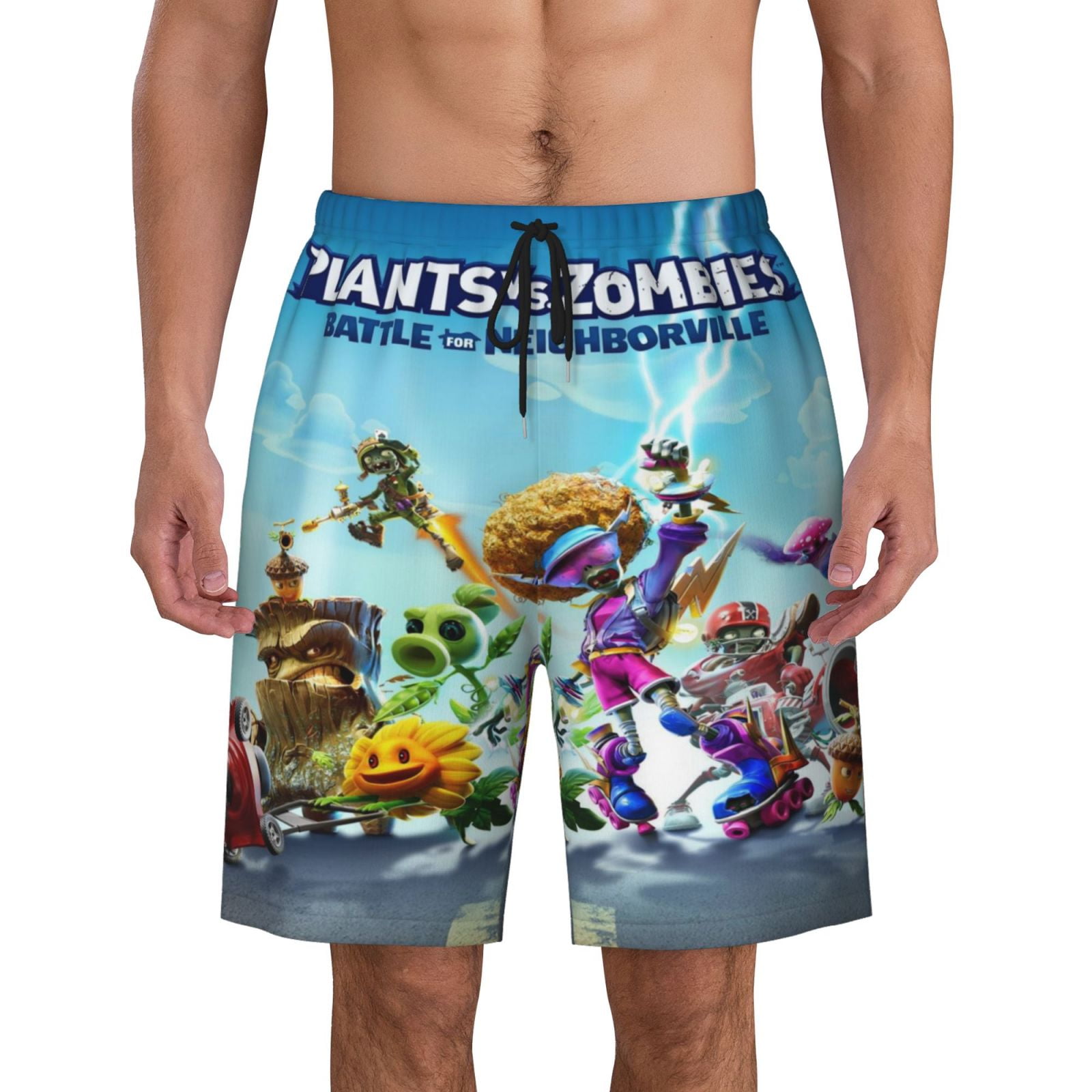Plants Vs Zombies Men's Swim Trunks Quick Dry Board Shorts Bathing Suit ...