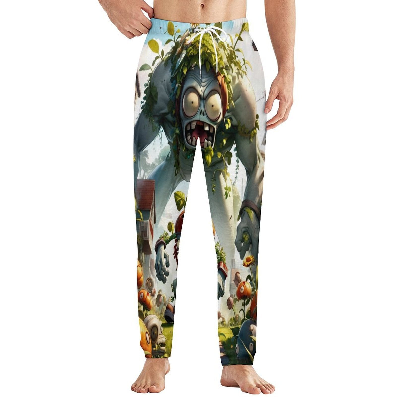 Plants Vs Zombies Mens Pajama Pants Microfleece Pajama Bottoms ...