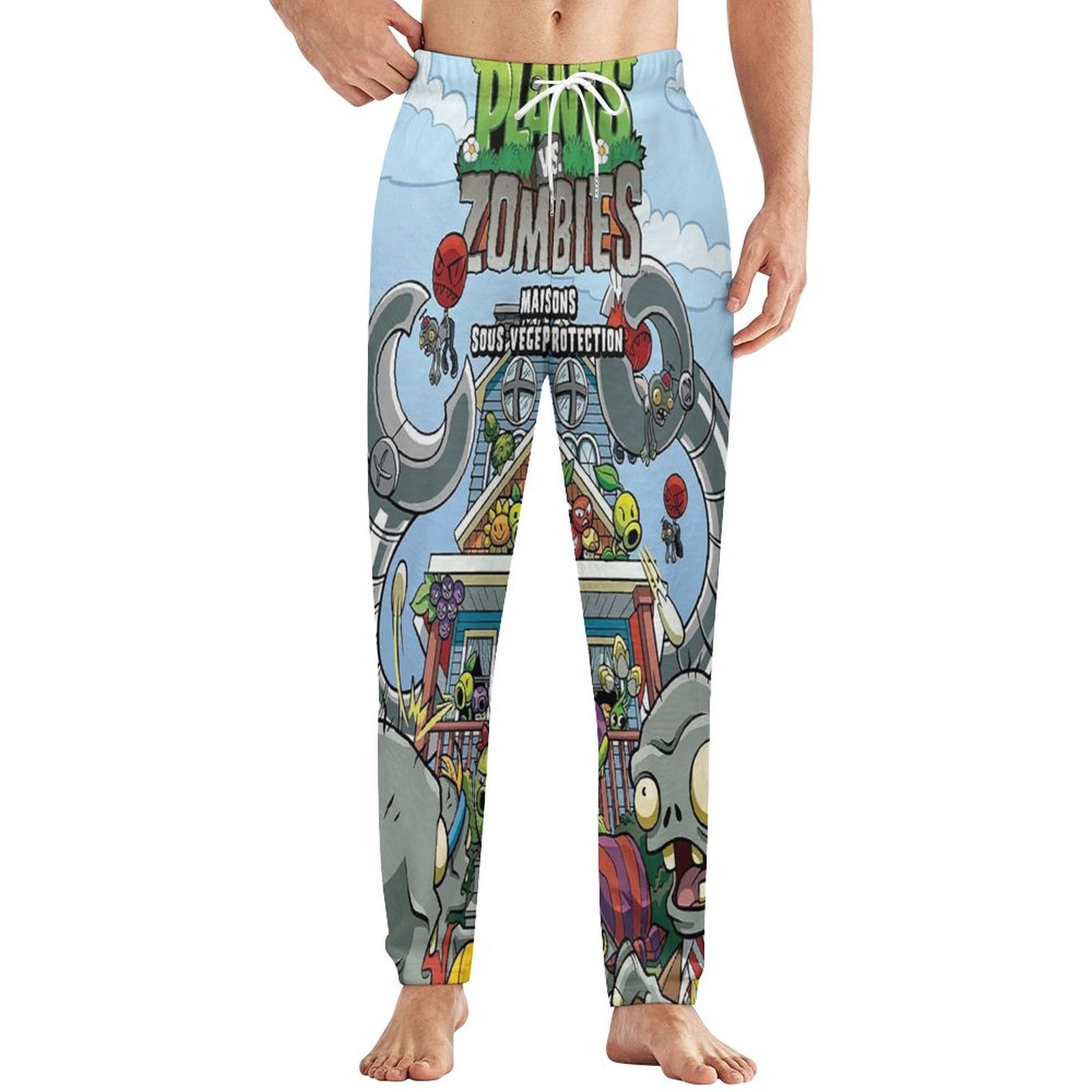 Plants Vs Zombies Mens Pajama Pants Microfleece Pajama Bottoms ...