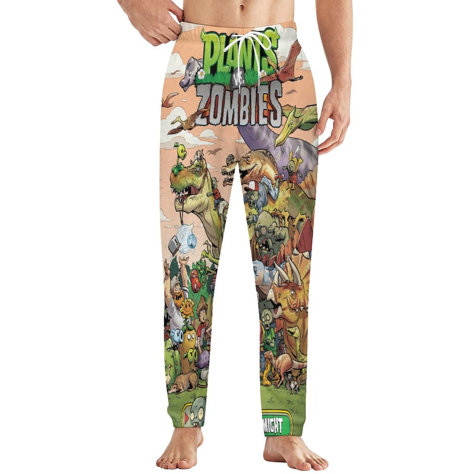 Plants Vs Zombies Mens Pajama Pants Microfleece Pajama Bottoms ...