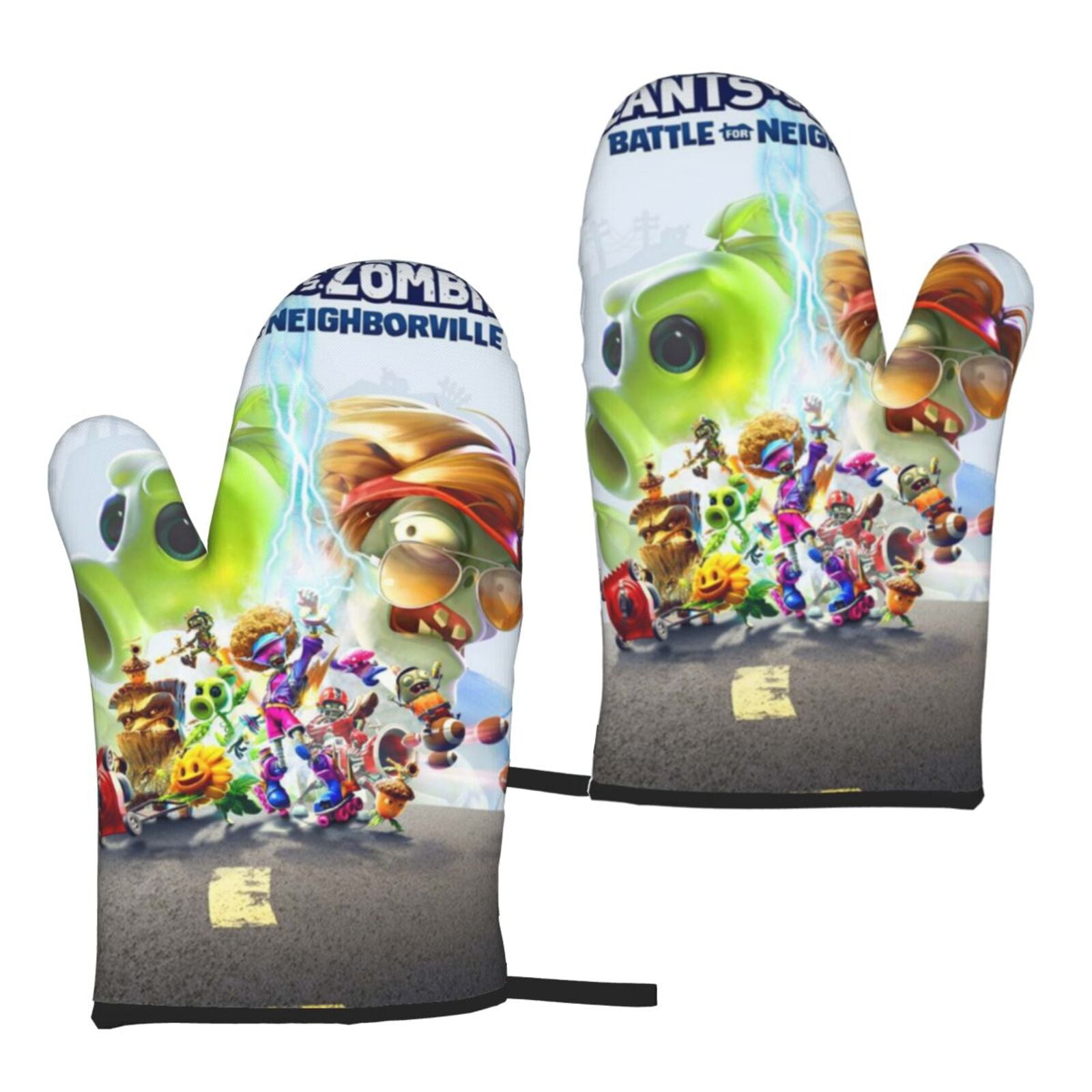 Plants Vs Zombies Oven Mitts Scald-Proof Gloves Heat Resistant Oven ...