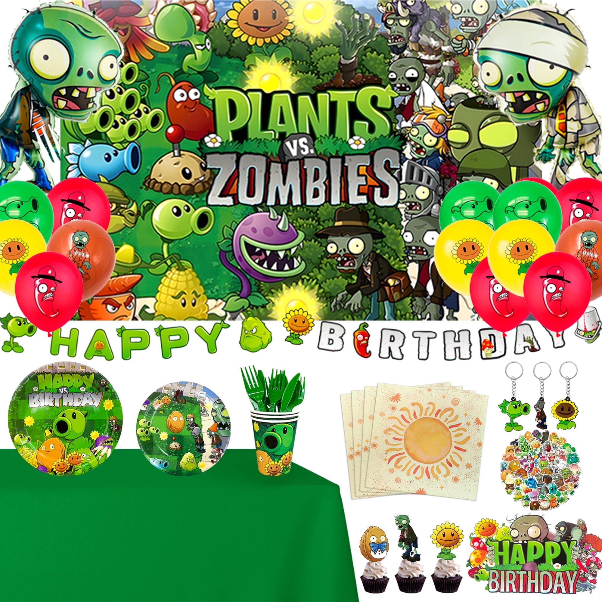 Plants vs Zombies Party Supplies,169pcs Plants vs Play Game Zombies ...