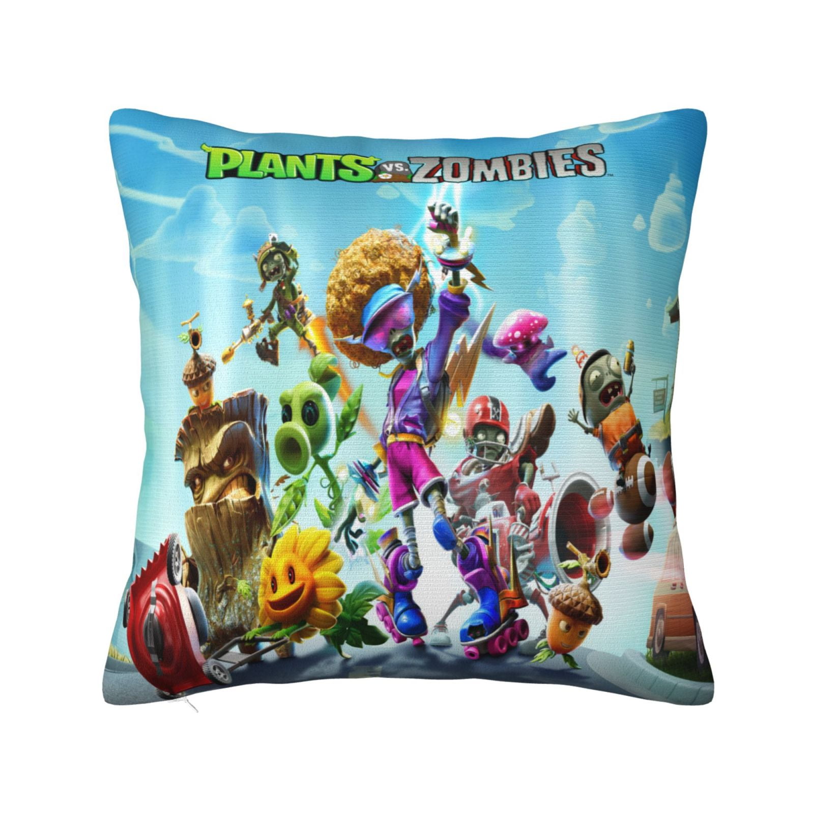 Plants vs Zombi-e Pillowcase Cartoon Pillow Cover Soft Couch Case Home ...