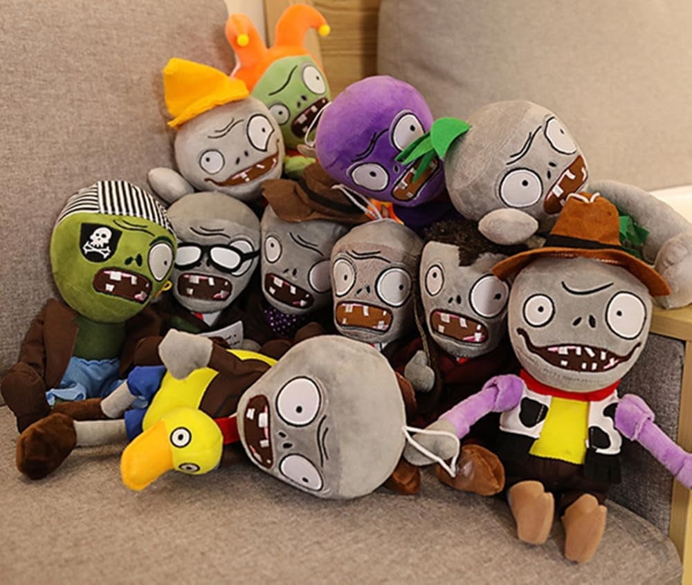 Plants Vs Zombies Plush-Come with 50pcs Stickers, PVZ Figures Plush ...