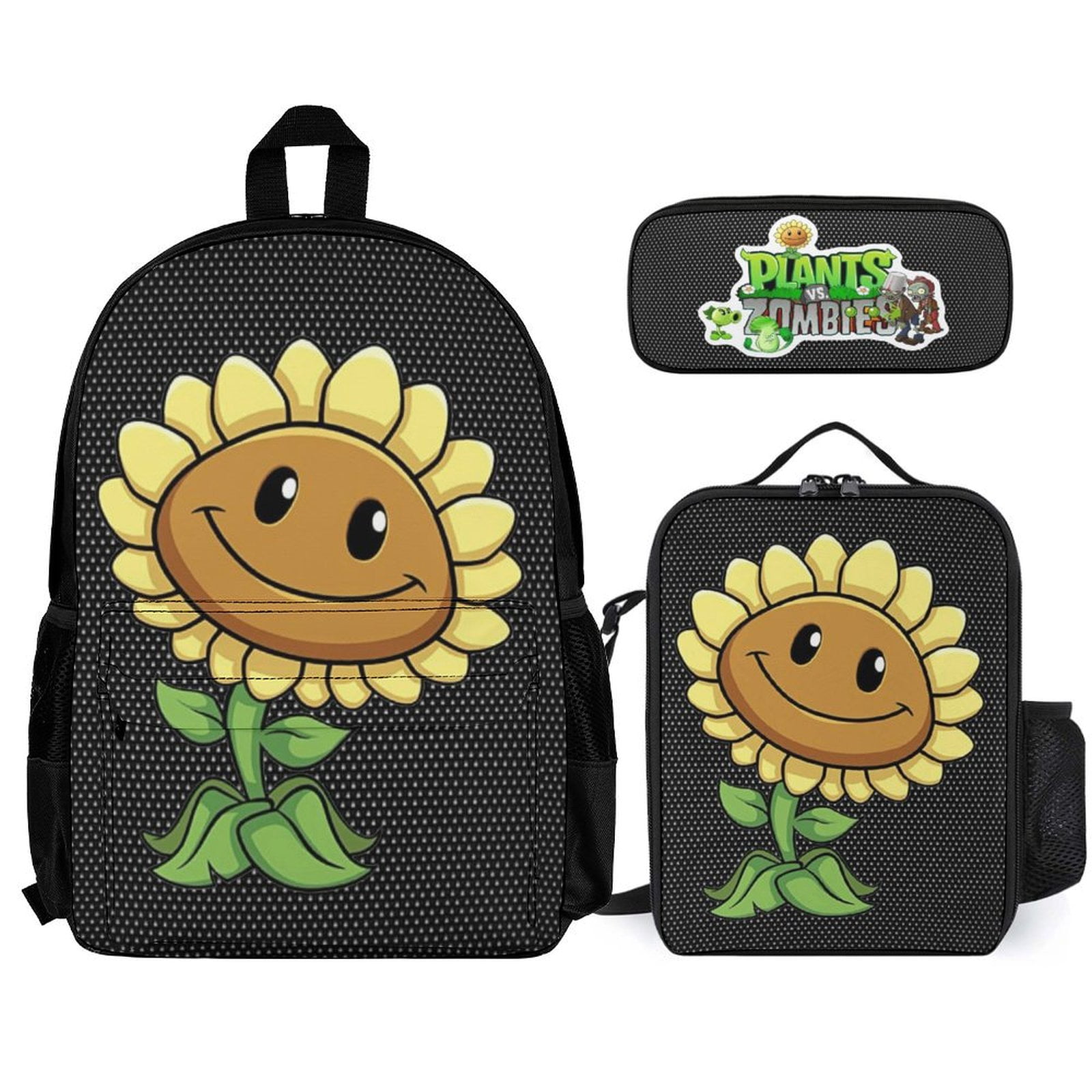Plants Vs Zombies Pocket Backpack, Crossbody Lunch Bag, Pen Case Set ...