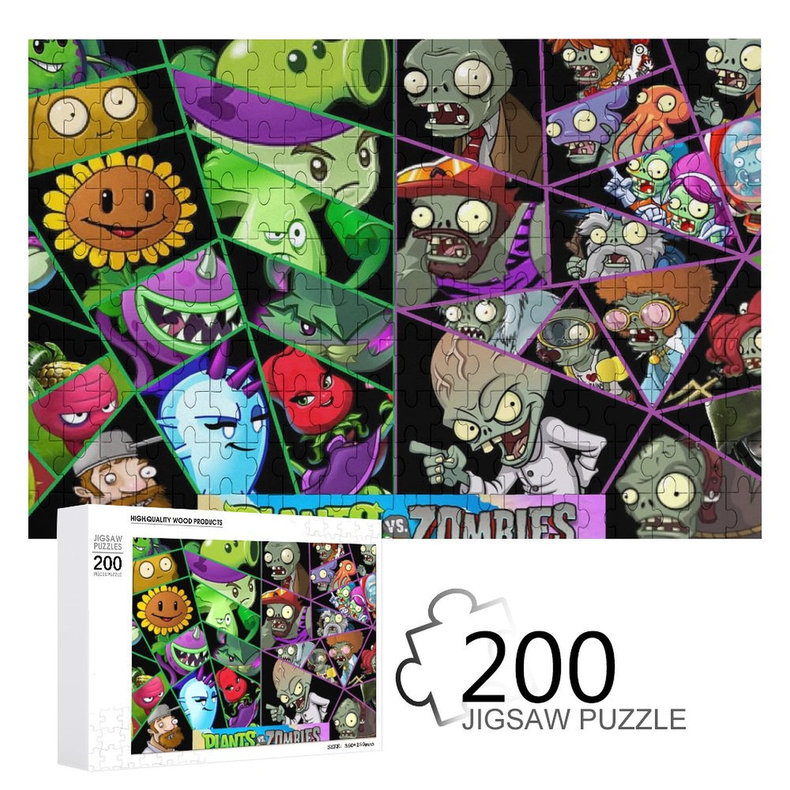 Plants Vs Zombies Jigsaw Puzzle For Adults & Kids - 200 PCS Puzzle For ...