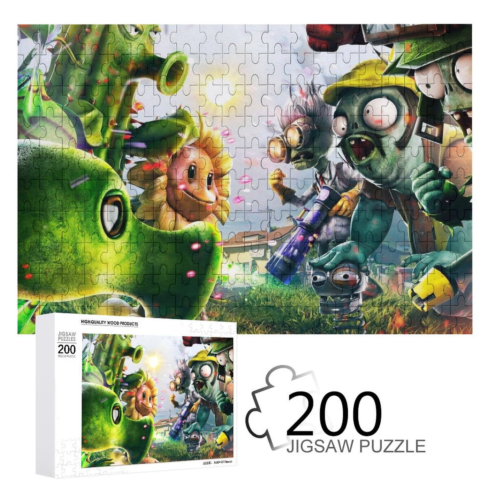 Plants Vs Zombies Jigsaw Puzzle For Adults & Kids - 200 PCS Puzzle For ...
