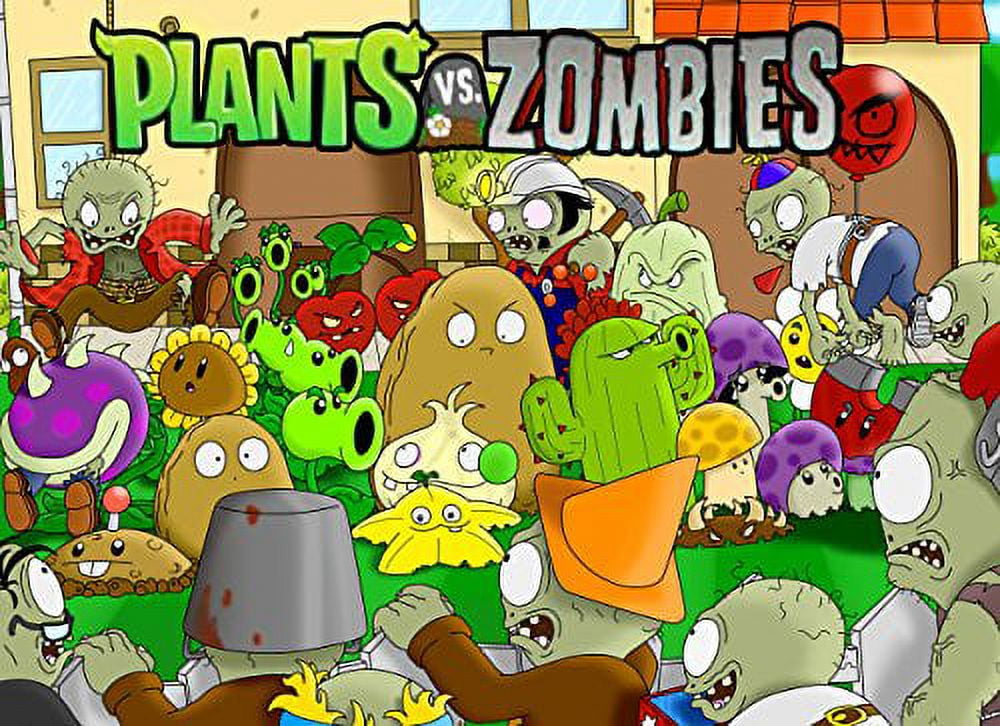 Plants Vs Zombies Pvsz Edible Cake Topper Frosting 1/4 Sheet Birthday ...
