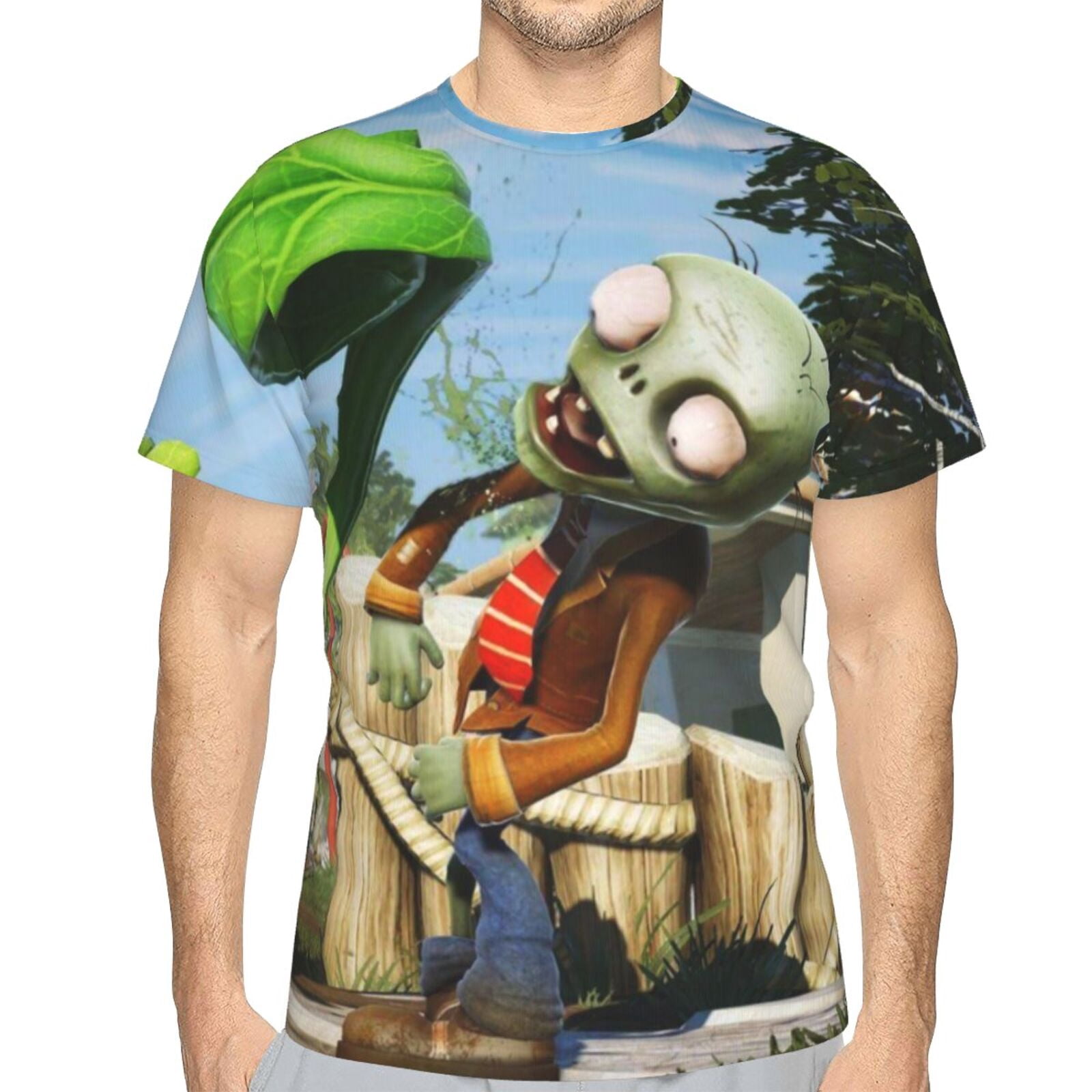 Plants Vs Zombies Shirt 3d Printed T Shirt Crewneck Short Sleeve Top ...
