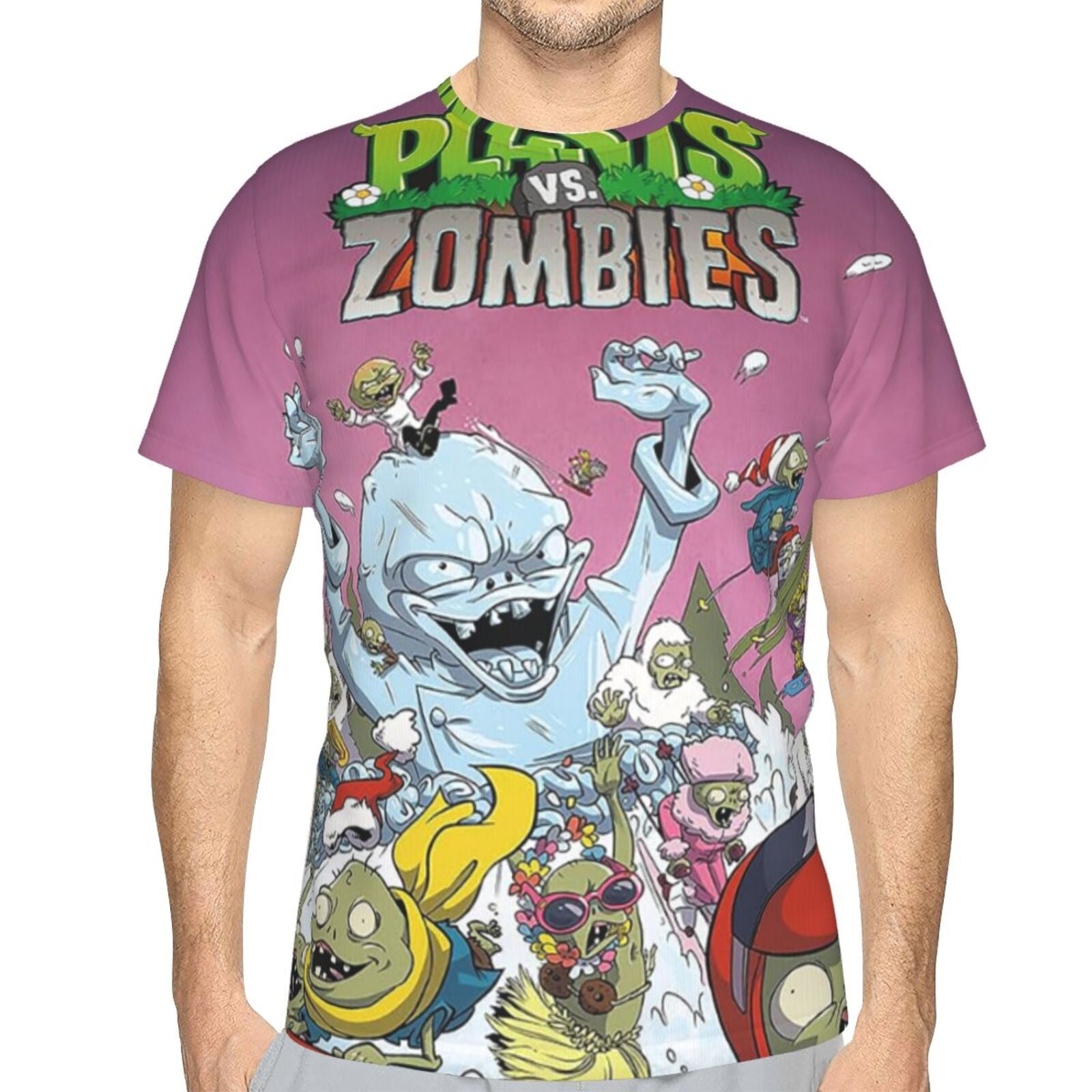 Plants Vs Zombies Shirt 3d Printed T Shirt Crewneck Short Sleeve Top ...