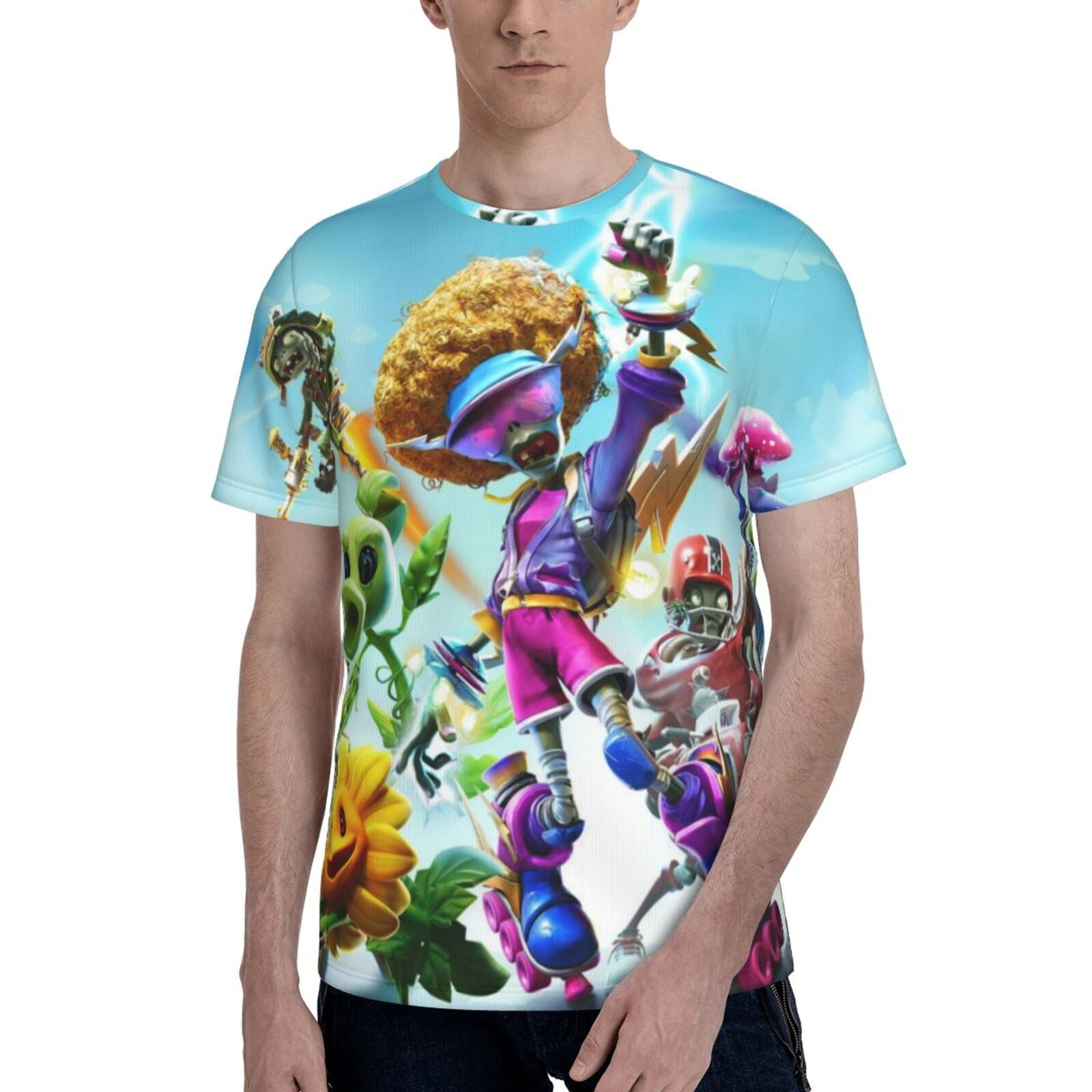 Plants Vs Zombies Shirt 3d Printed T Shirt Crewneck Short Sleeve Top ...
