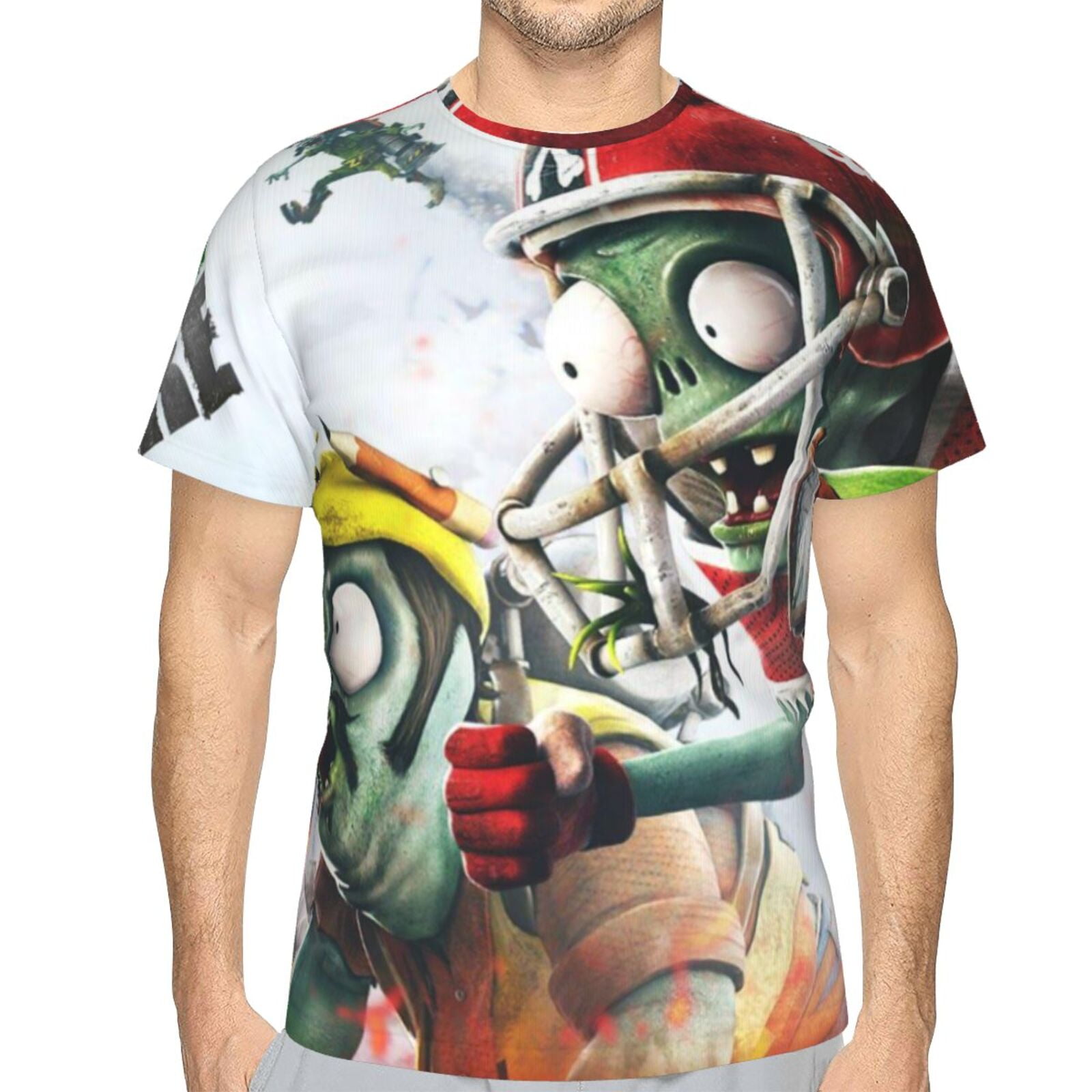 Plants Vs Zombies Shirt 3d Printed T Shirt Crewneck Short Sleeve Top ...