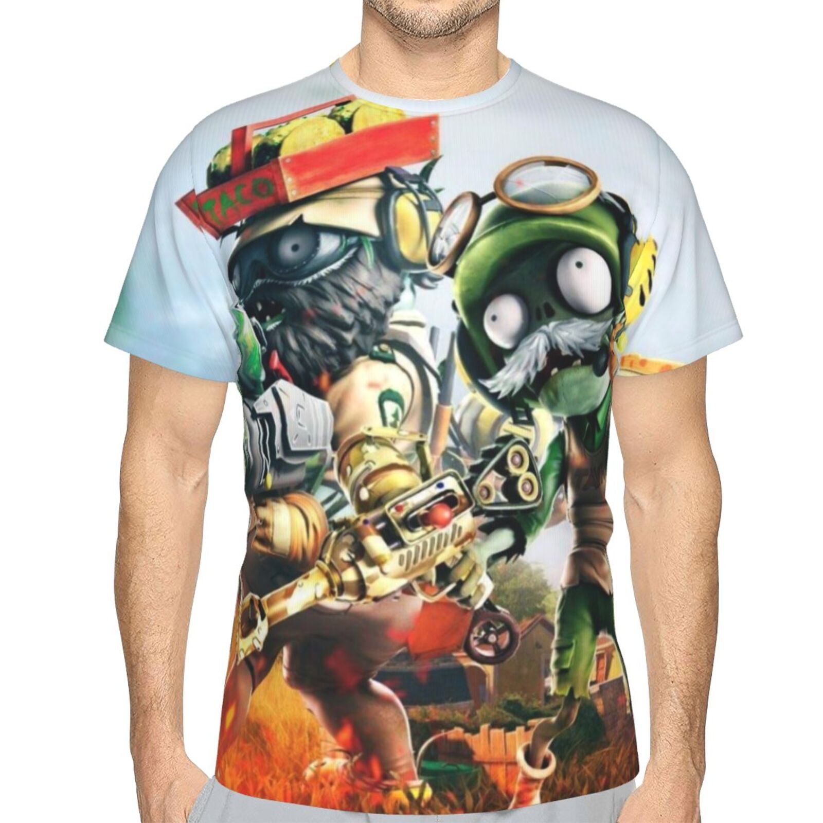 Plants Vs Zombies Shirt 3d Printed T Shirt Crewneck Short Sleeve Top ...