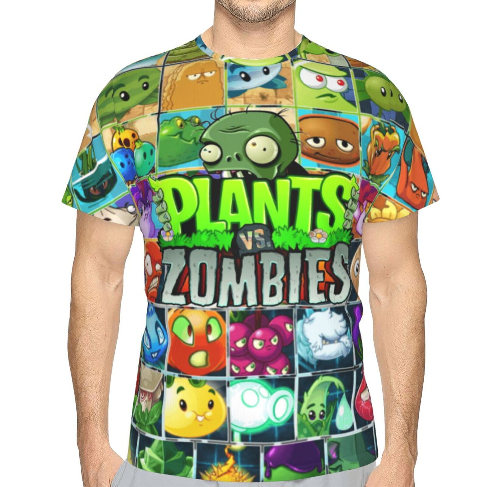 Plants Vs Zombies Shirt 3d Printed T Shirt Crewneck Short Sleeve Top ...