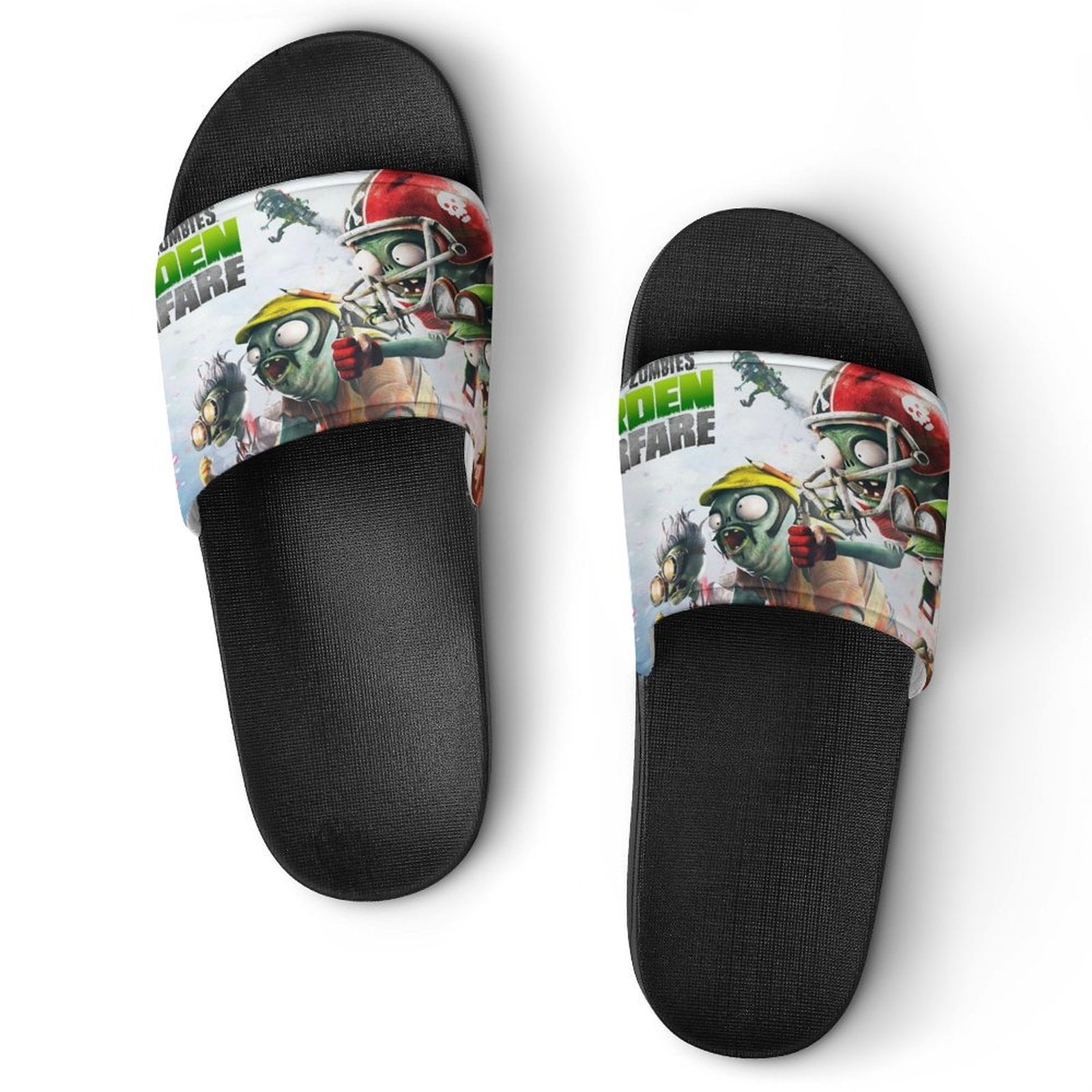 Plants Vs Zombies Shower Slippers for Women & Men Non-Slip House Shoes ...