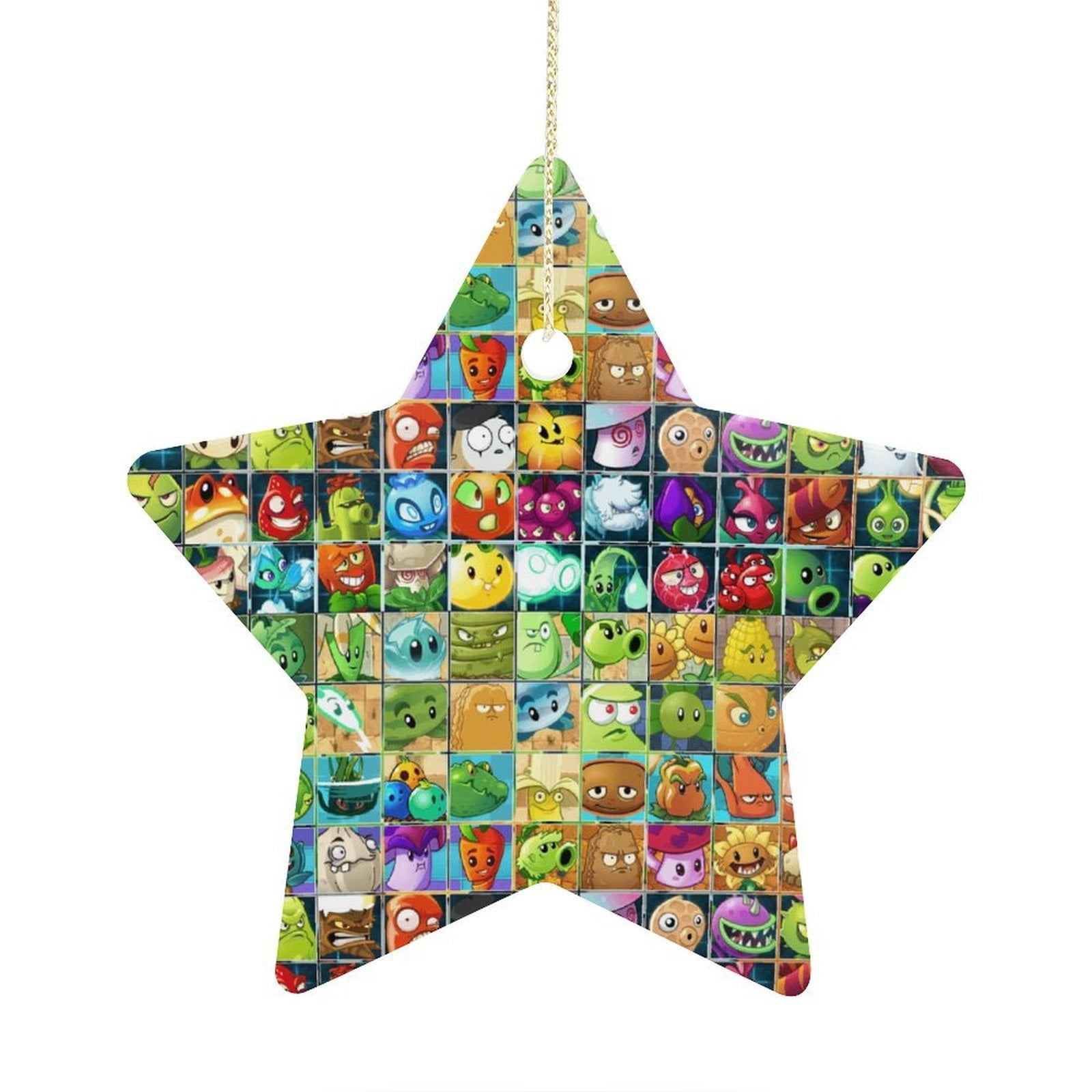 Plants Vs Zombies Star Christmas Ceramic Ornament, Stars Christmas Tree ...