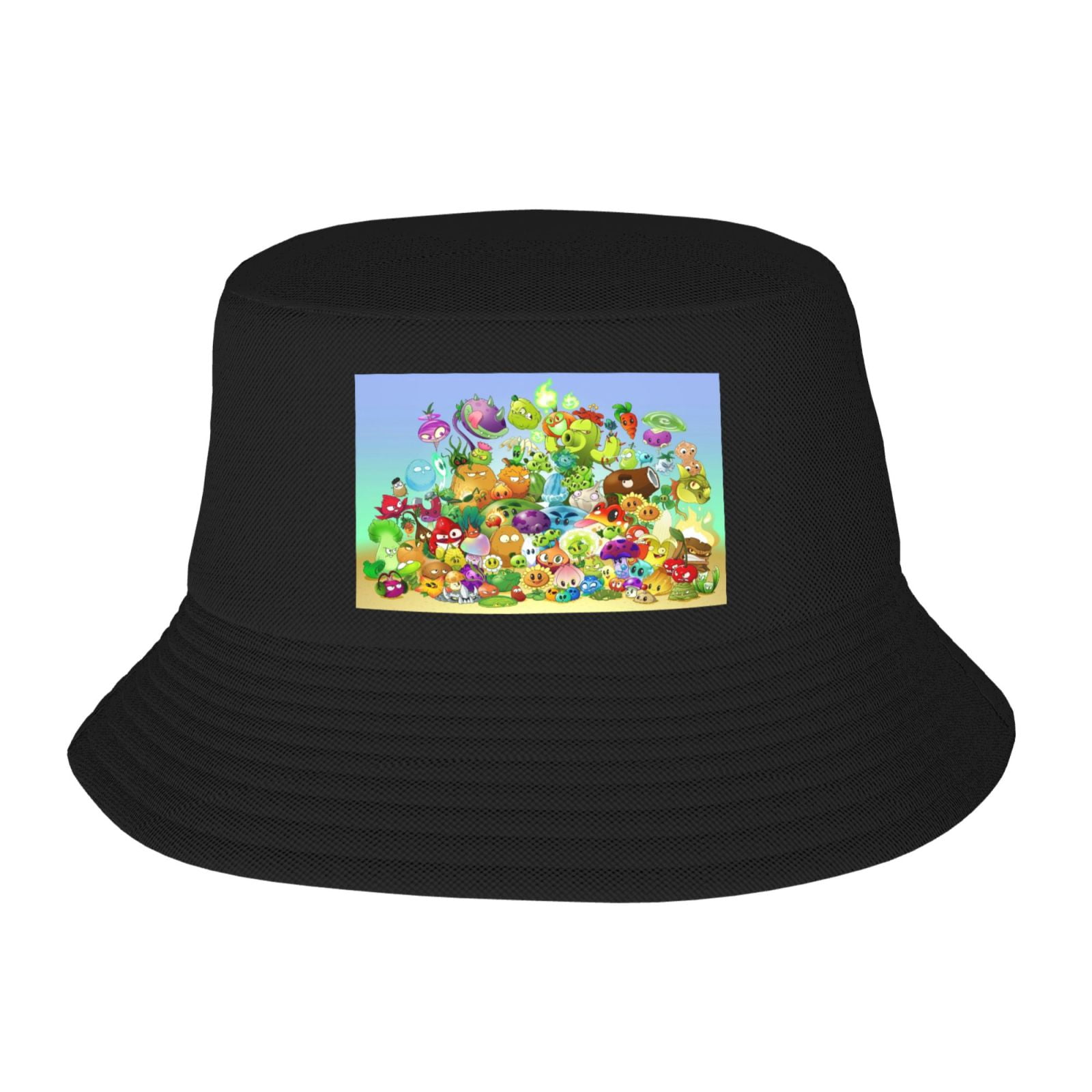 Plants Vs Zombies Summer Bucket Hat Fishing Hat Wide Brim Sun Hat with ...