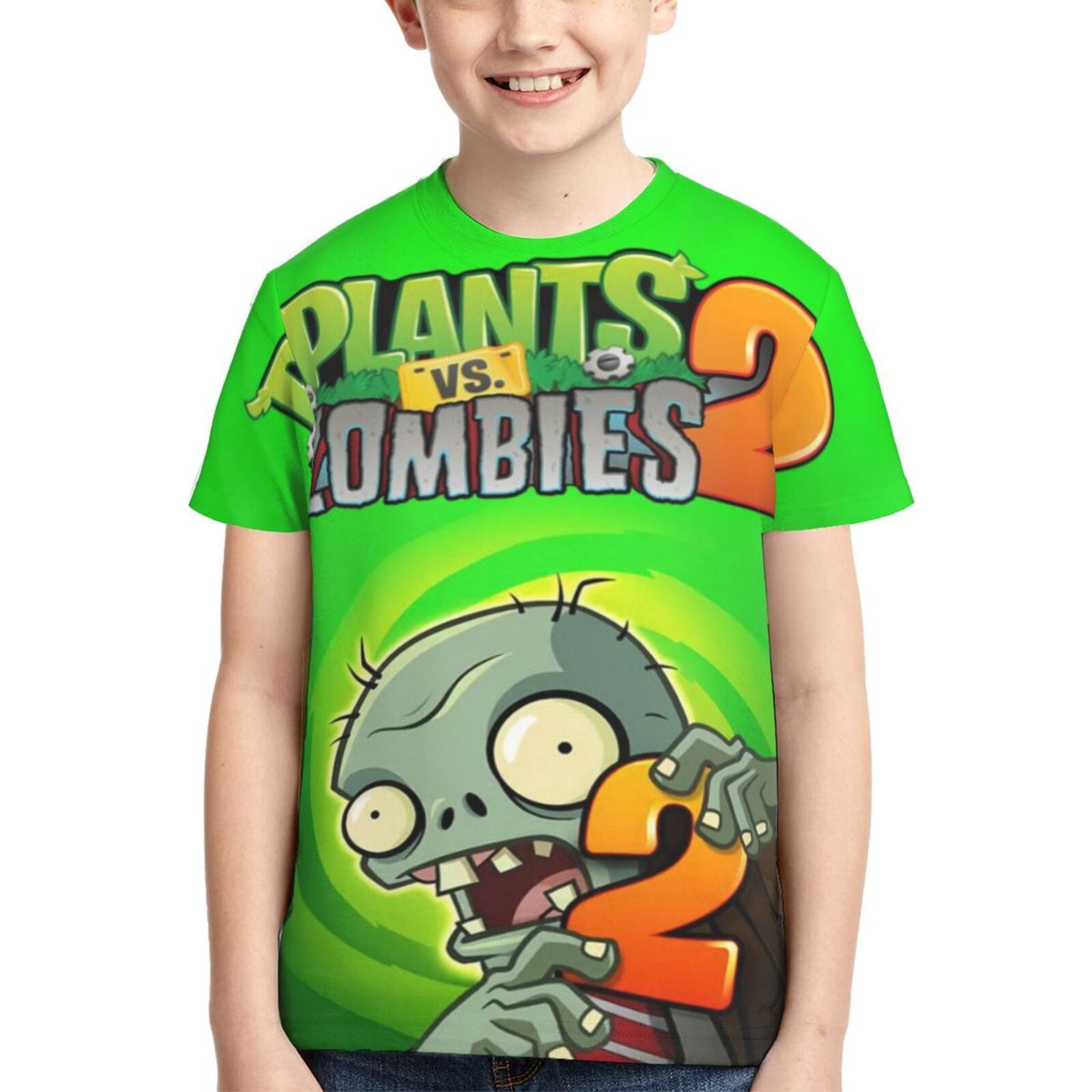 Plants Vs Zombies T Shirts 3D Printed Short Sleeve Tee Shirt for Boys ...