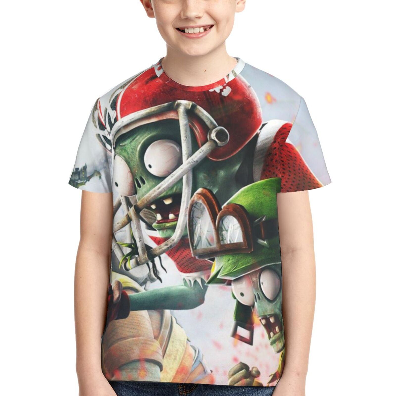 Plants Vs Zombies T Shirts 3D Printed Short Sleeve Tee Shirt for Boys ...