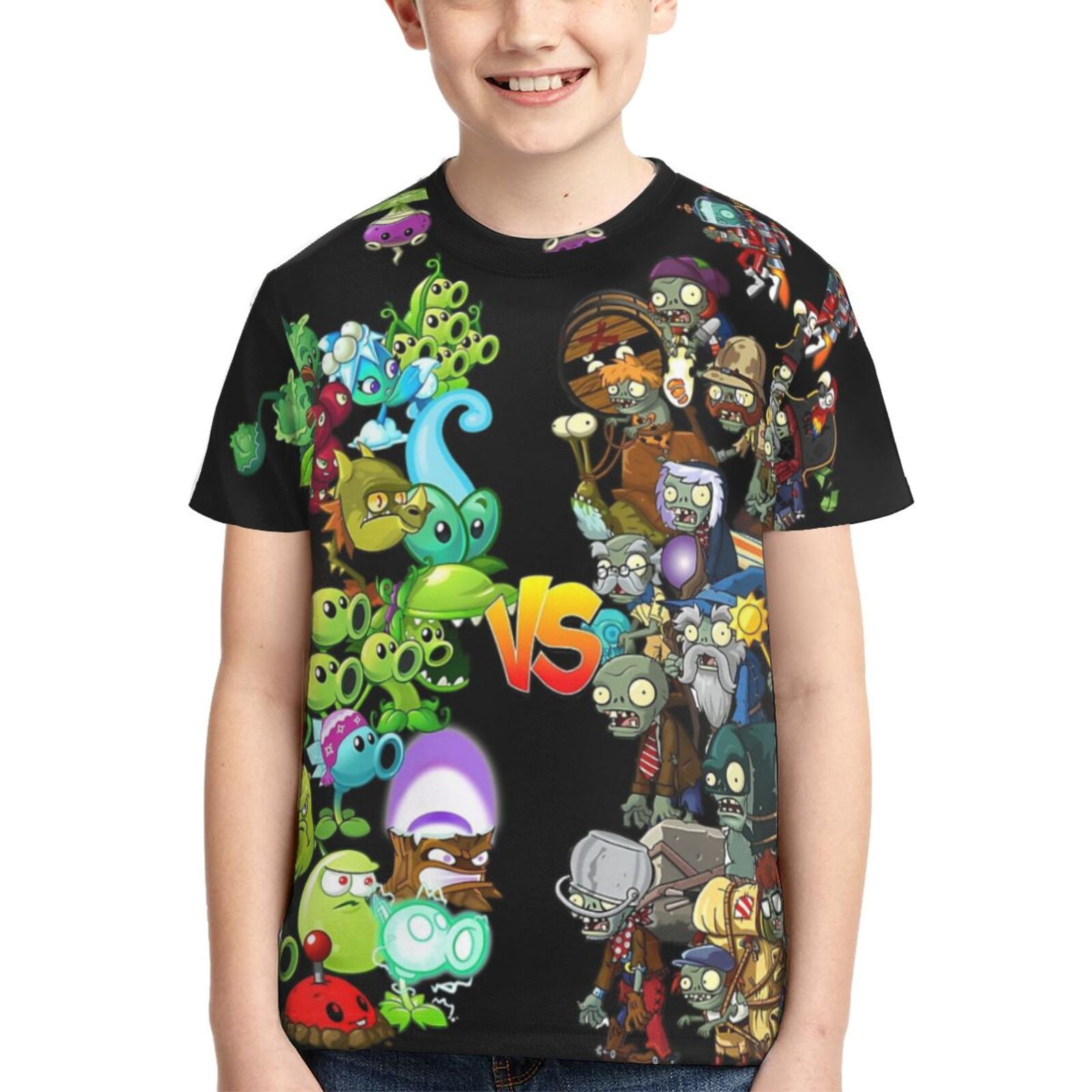 Plants Vs Zombies T Shirts 3D Printed Short Sleeve Tee Shirt for Boys ...