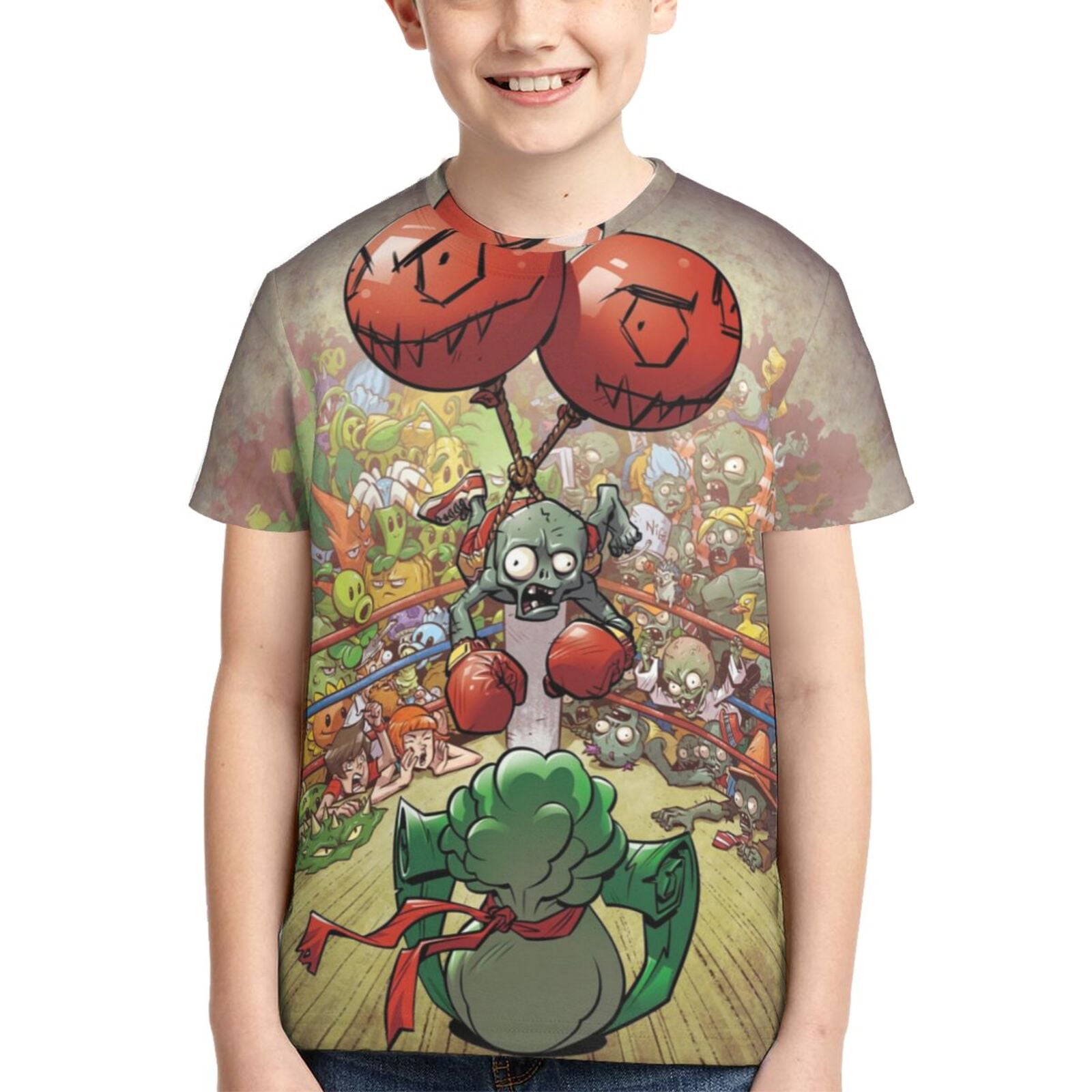 Plants Vs Zombies T Shirts 3D Printed Short Sleeve Tee Shirt for Boys ...