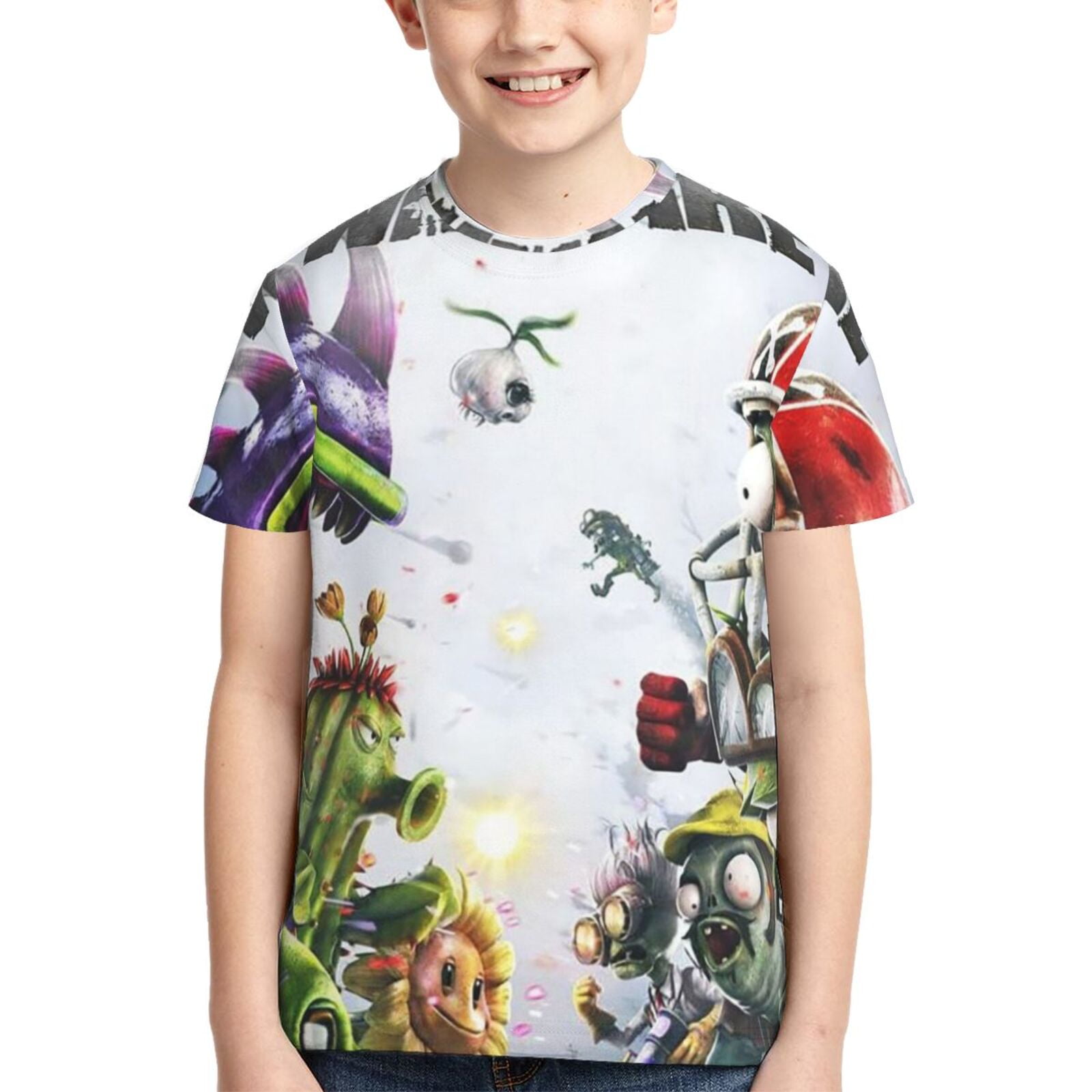 Plants Vs Zombies T Shirts 3d Printed Short Sleeve Tee Shirt For Boys ...