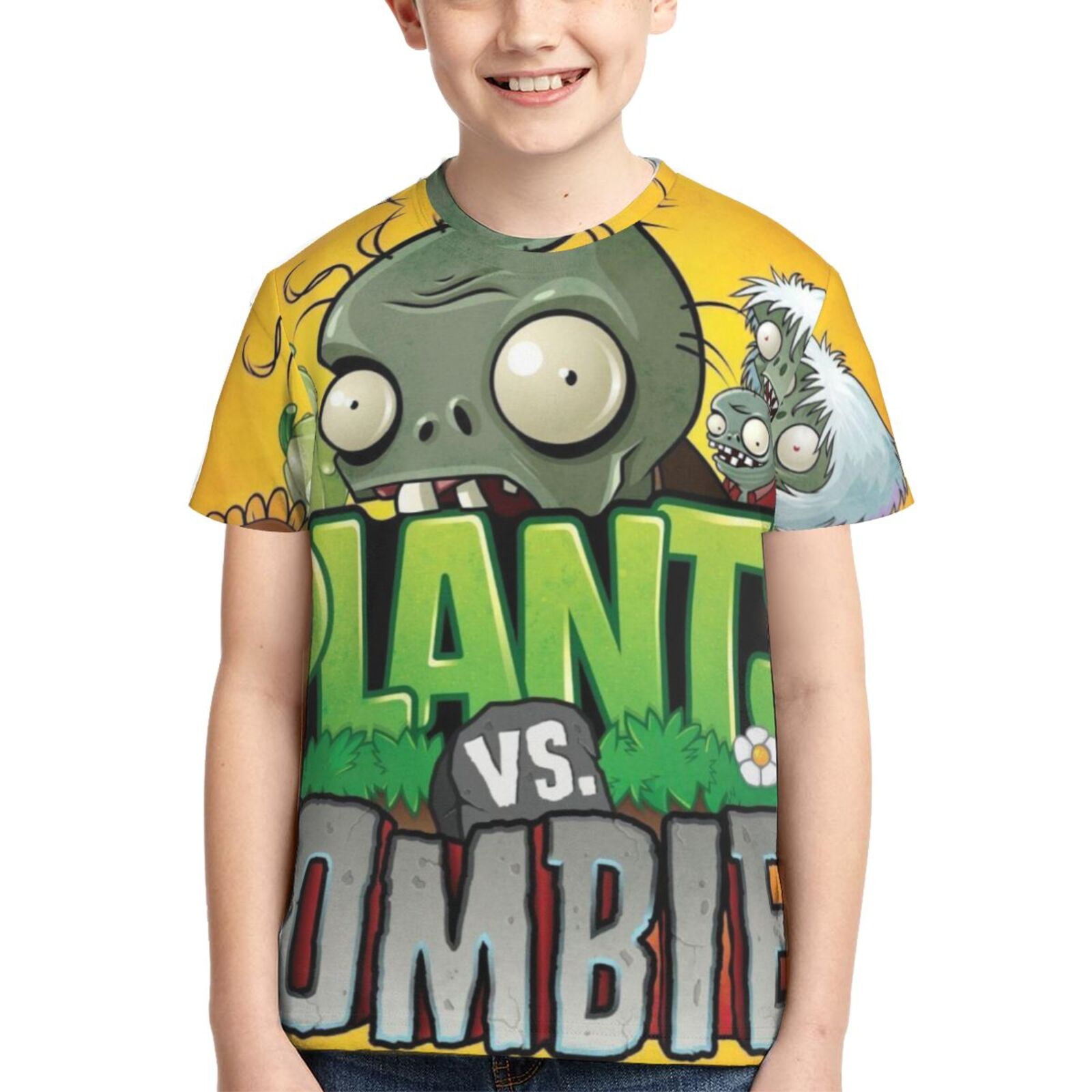 Plants Vs Zombies T Shirts 3d Printed Short Sleeve Tee Shirt For Boys ...
