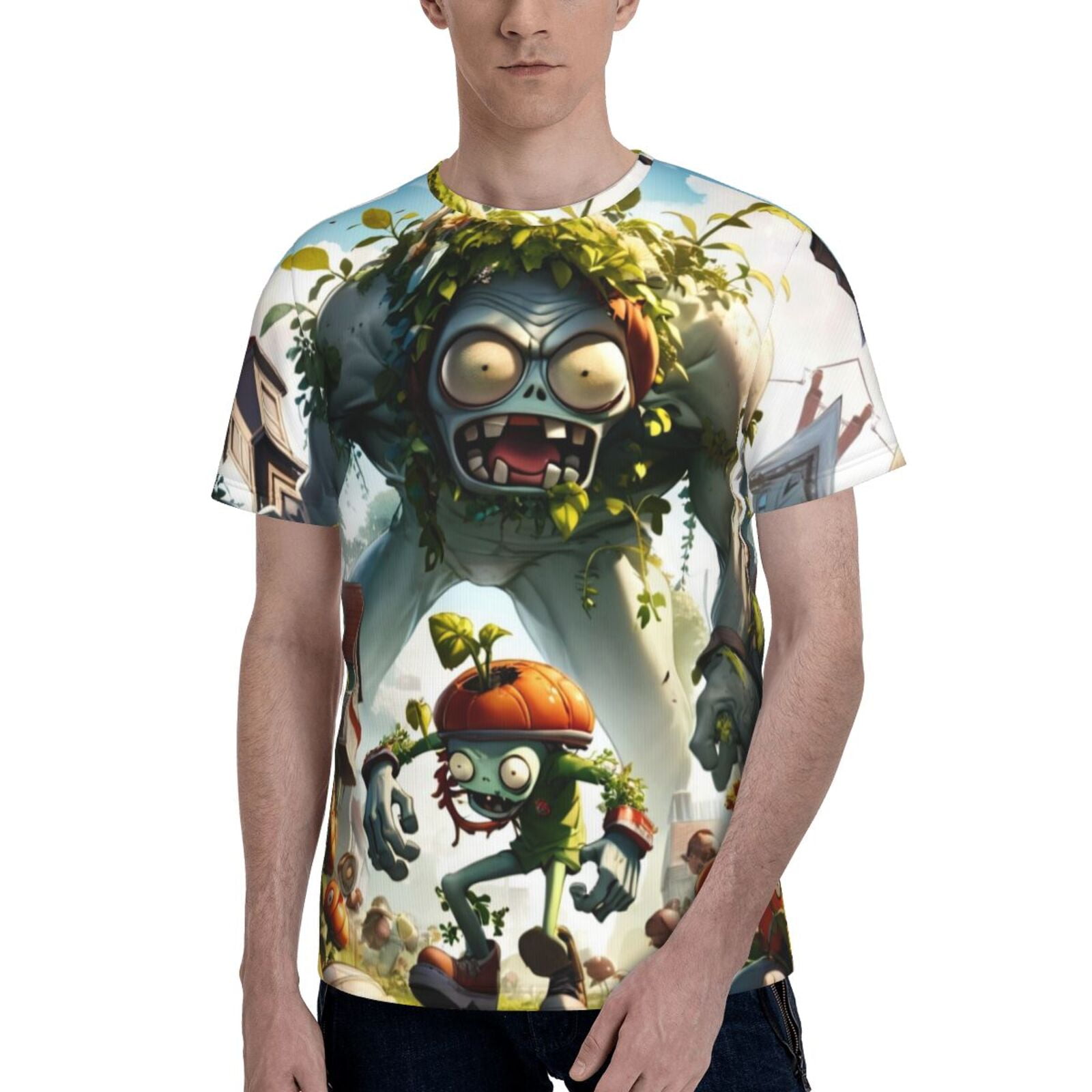 Plants Vs Zombies T-Shirts 3d Printed Short Sleeve Tee Shirt For Men ...