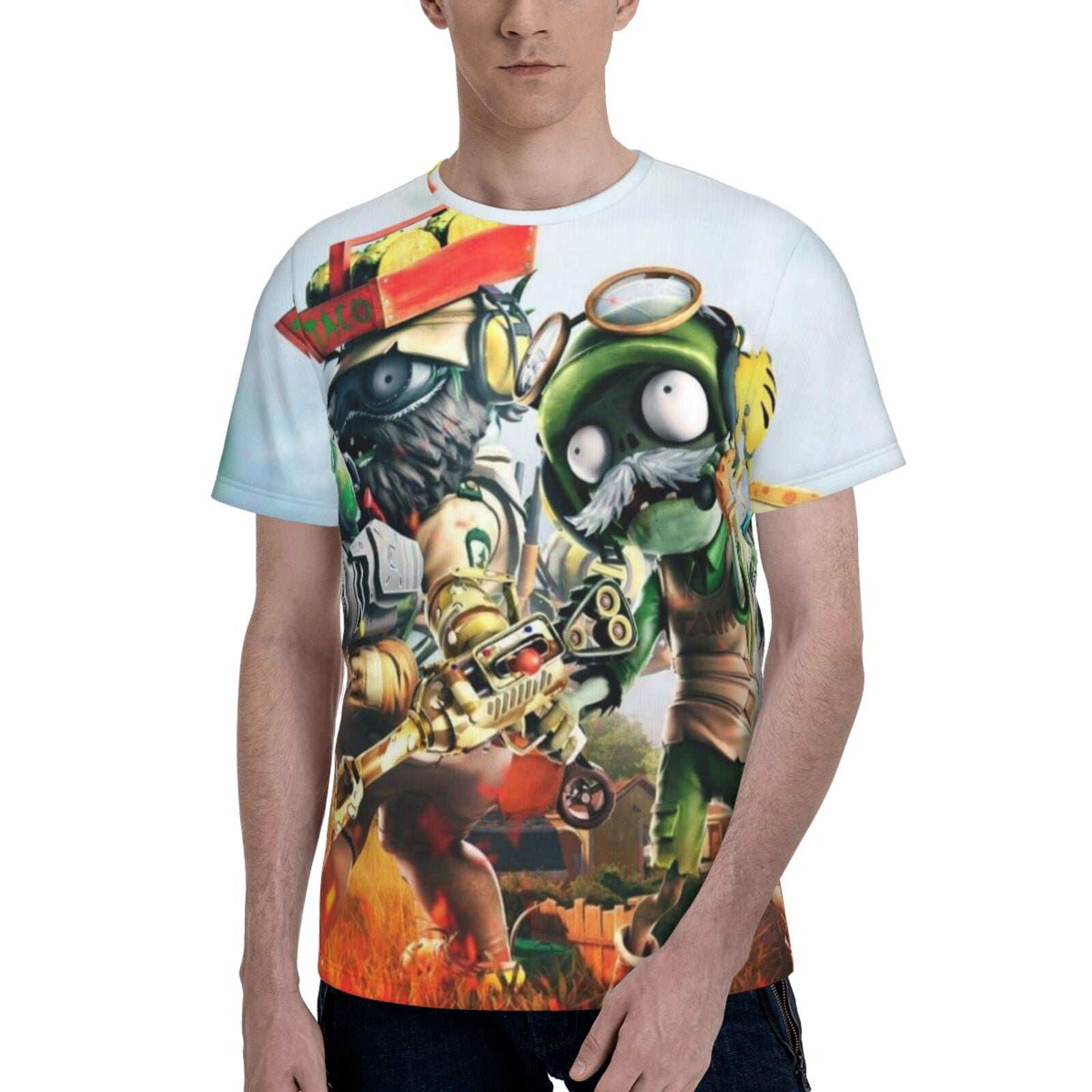 Plants Vs Zombies T-Shirts 3d Printed Short Sleeve Tee Shirt For Men ...