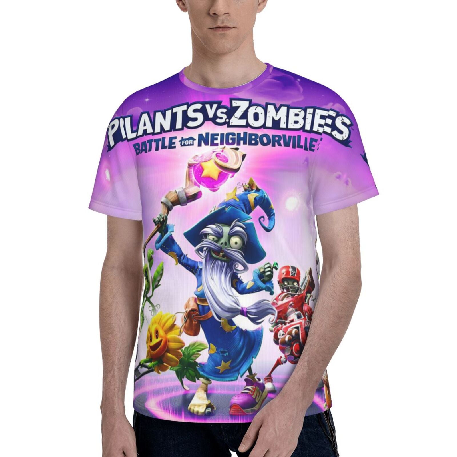 Plants Vs Zombies T-Shirts 3d Printed Short Sleeve Tee Shirt For Men ...