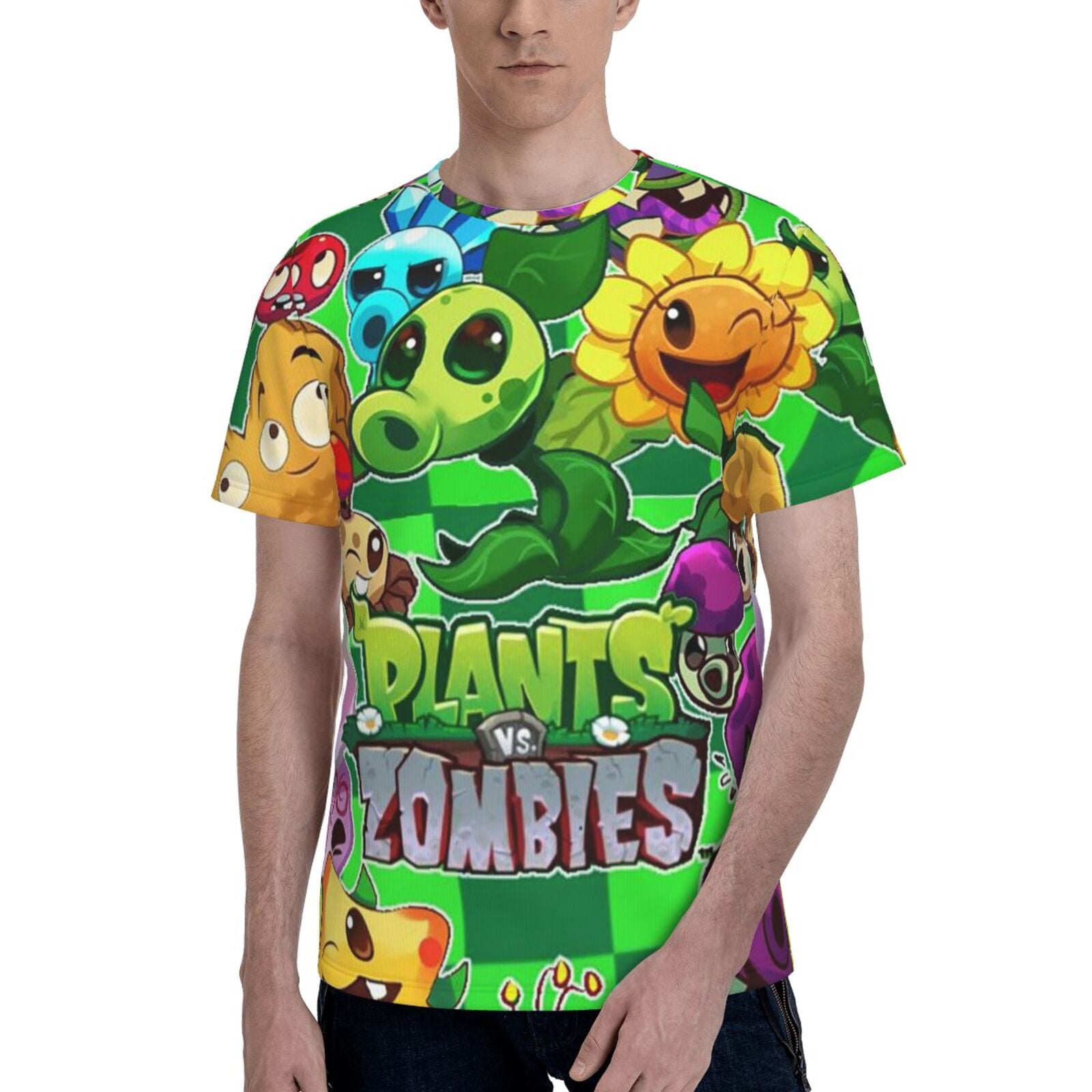 Plants Vs Zombies T-Shirts 3d Printed Short Sleeve Tee Shirt For Men ...