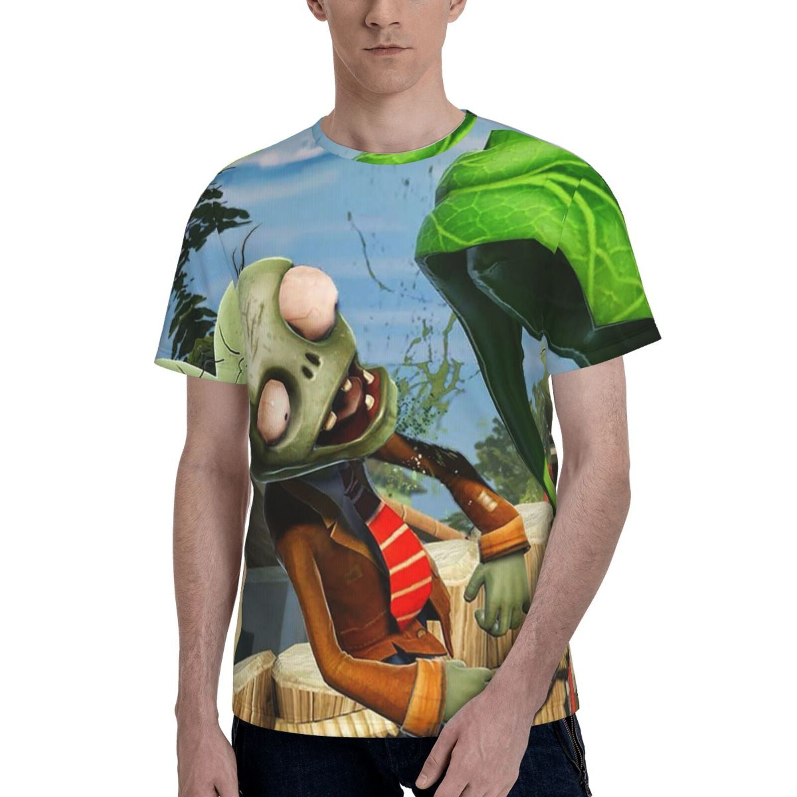 Plants Vs Zombies T-Shirts 3d Printed Short Sleeve Tee Shirt For Men ...