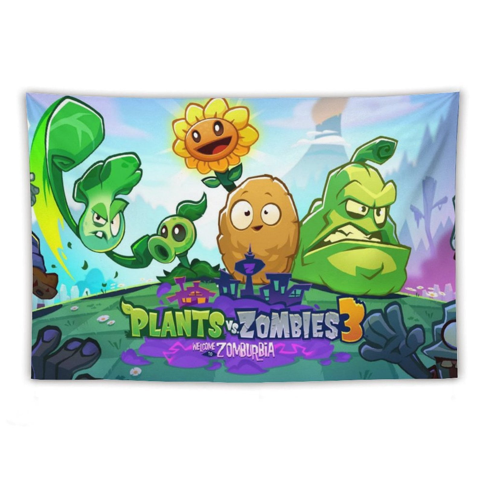 Plants Vs Zombies Tapestry Luxury Wall Hanging Tapestries Gift Aisle ...