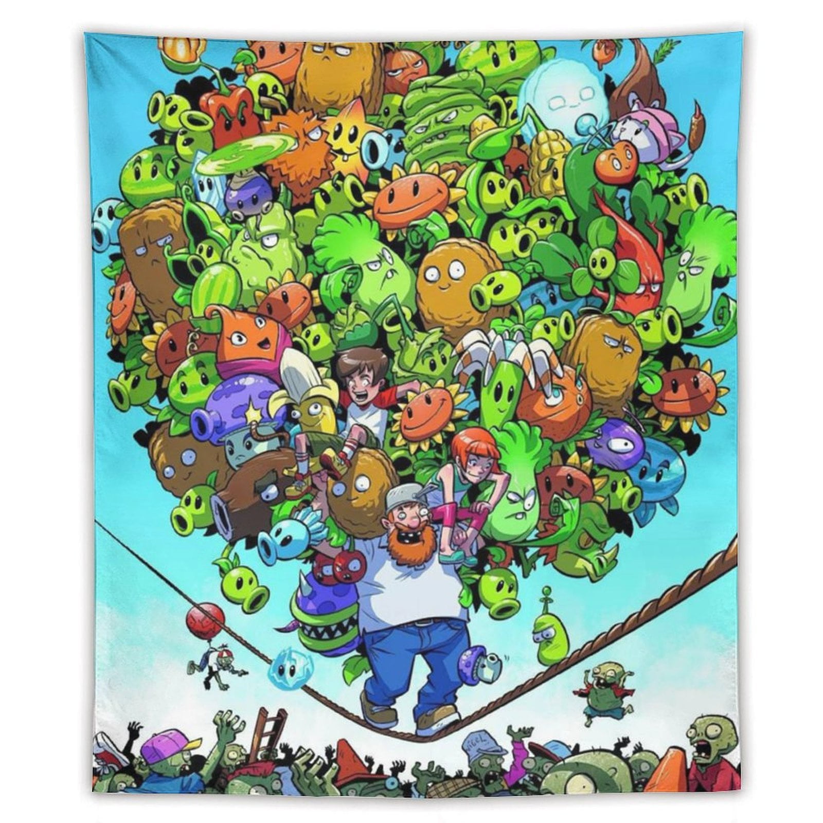 Plants Vs. Zombies Tapestry Luxury Wall Hanging Tapestries Gift Aisle ...