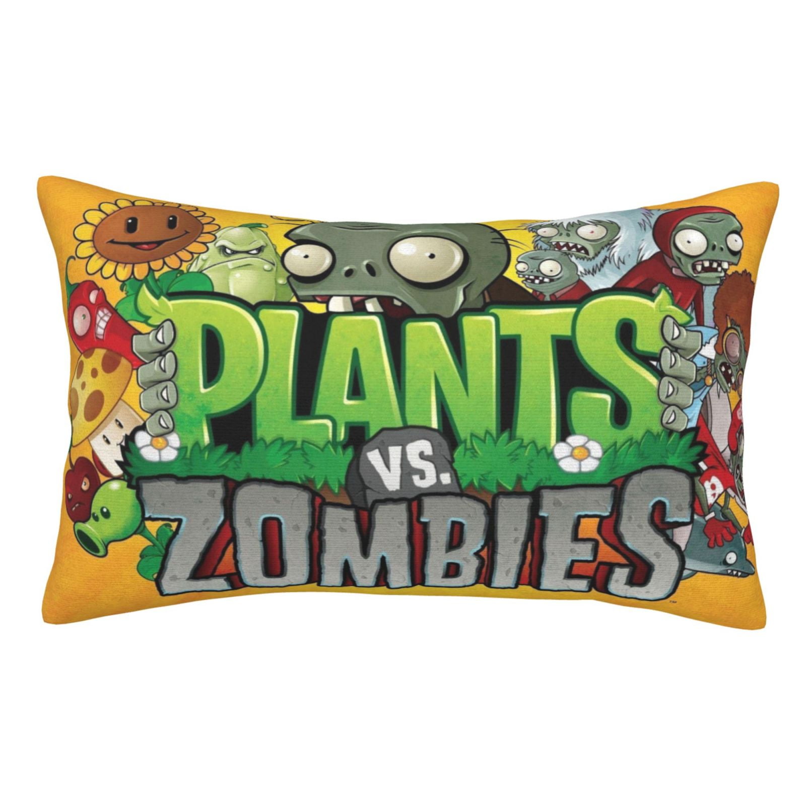 Plants Vs Zombies Throw Pillow Covers 16"X24" Pillow Case Cushion ...