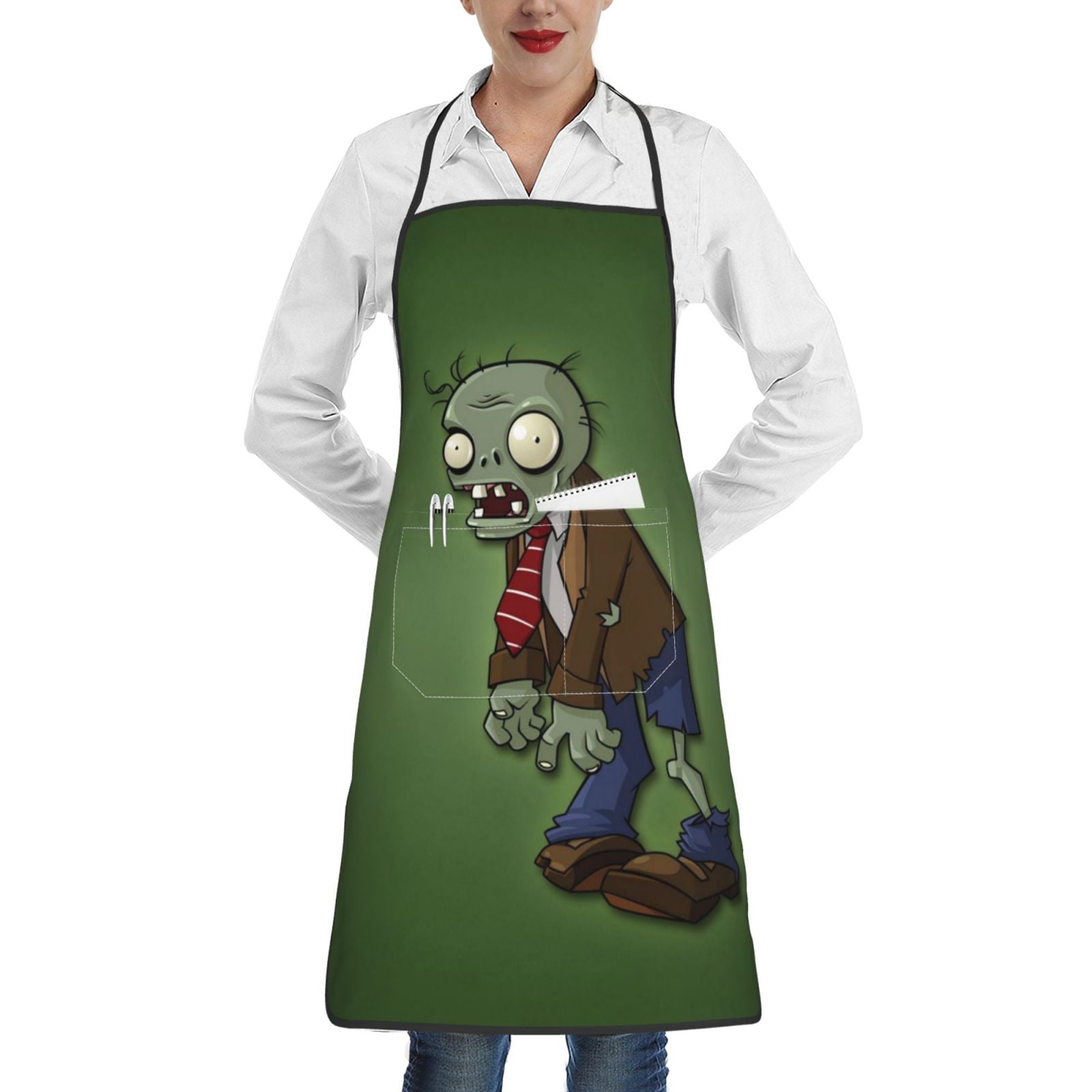 Plants Vs Zombies Waterproof Cooking Aprons, Adjustable Bib Soft Chef ...