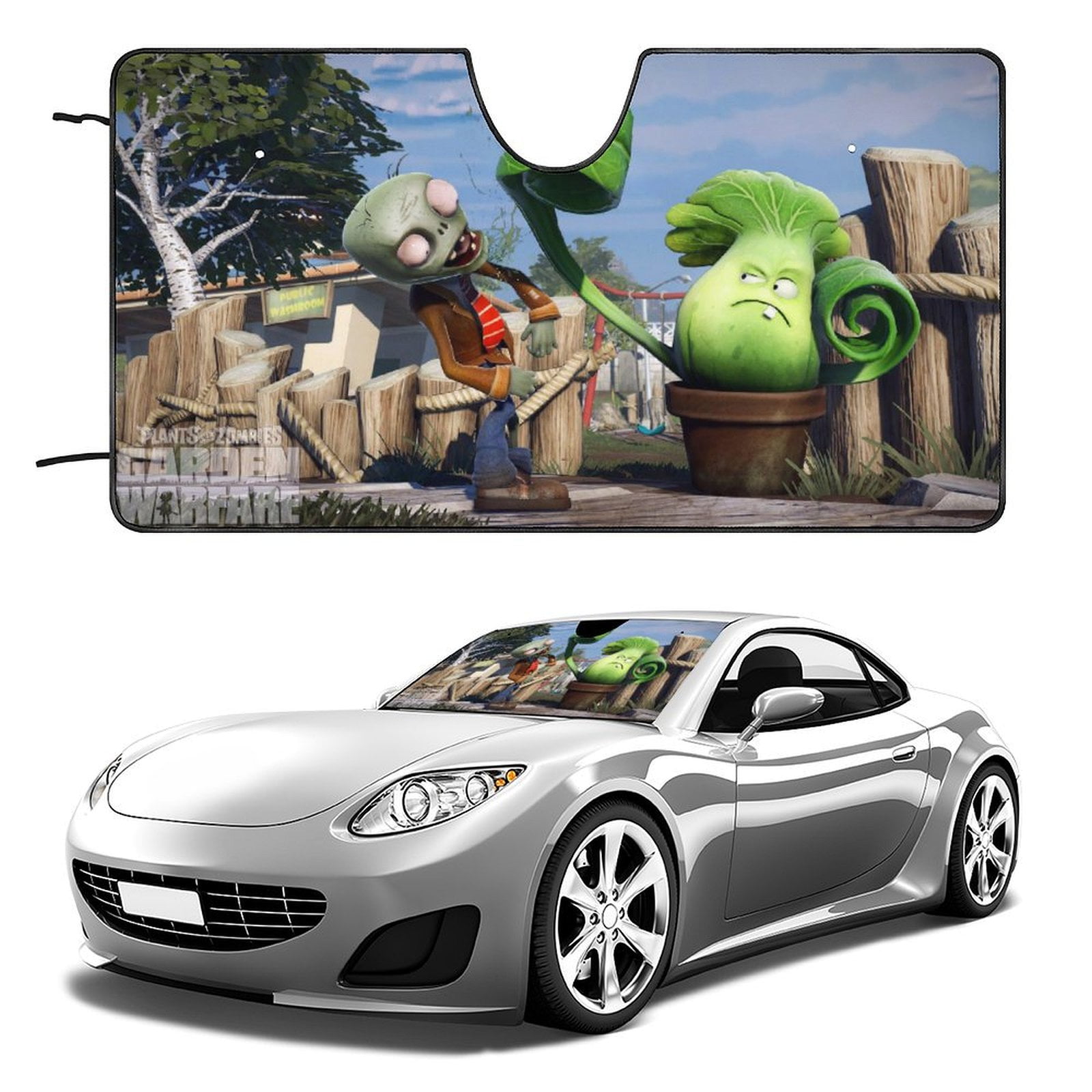 Plants Vs Zombies Windshield Sun Shade - Car Sun Shade Windshield Keeps ...