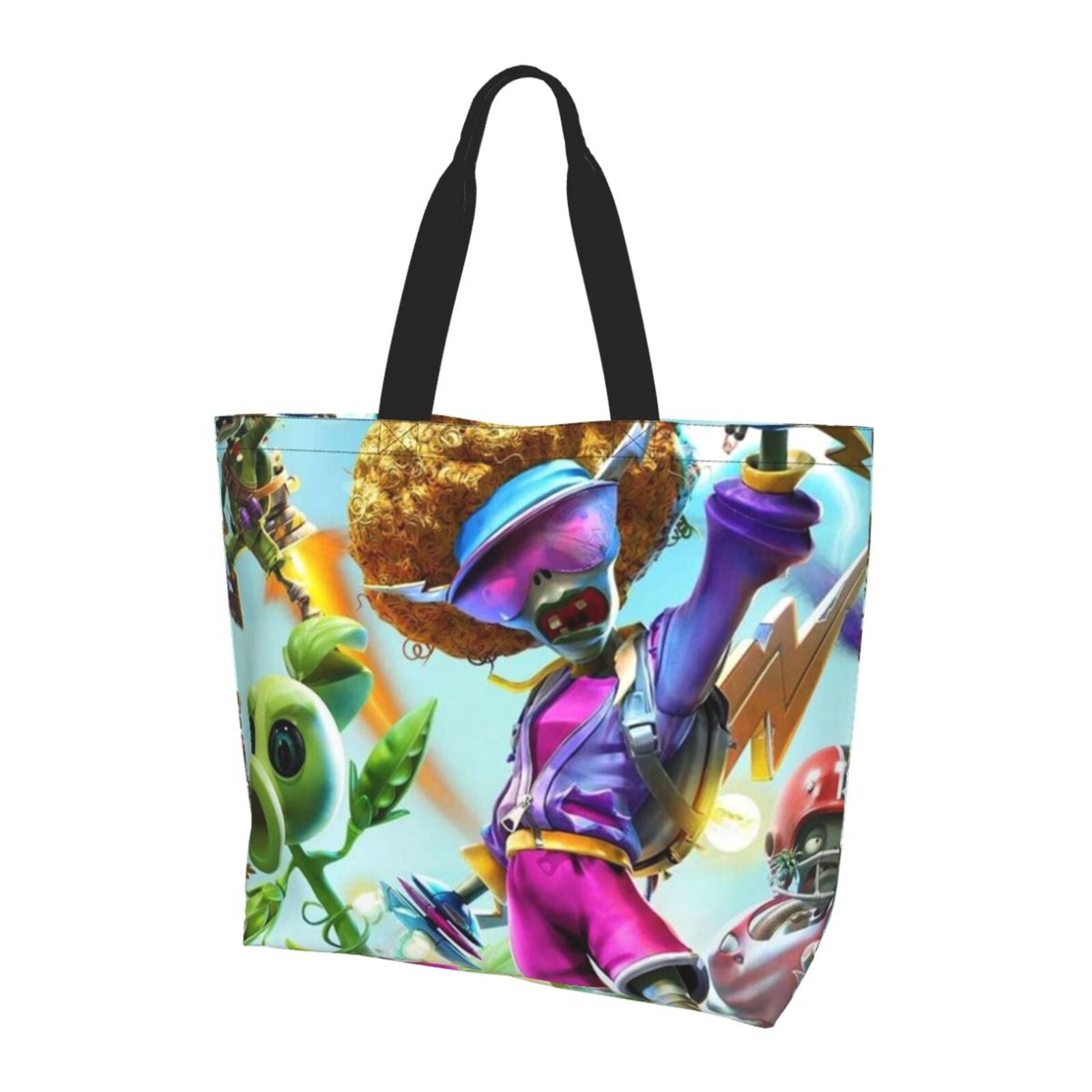 Plants Vs Zombies Womens Casual Shoulder Bag Tote Bag Reusable Shopping ...