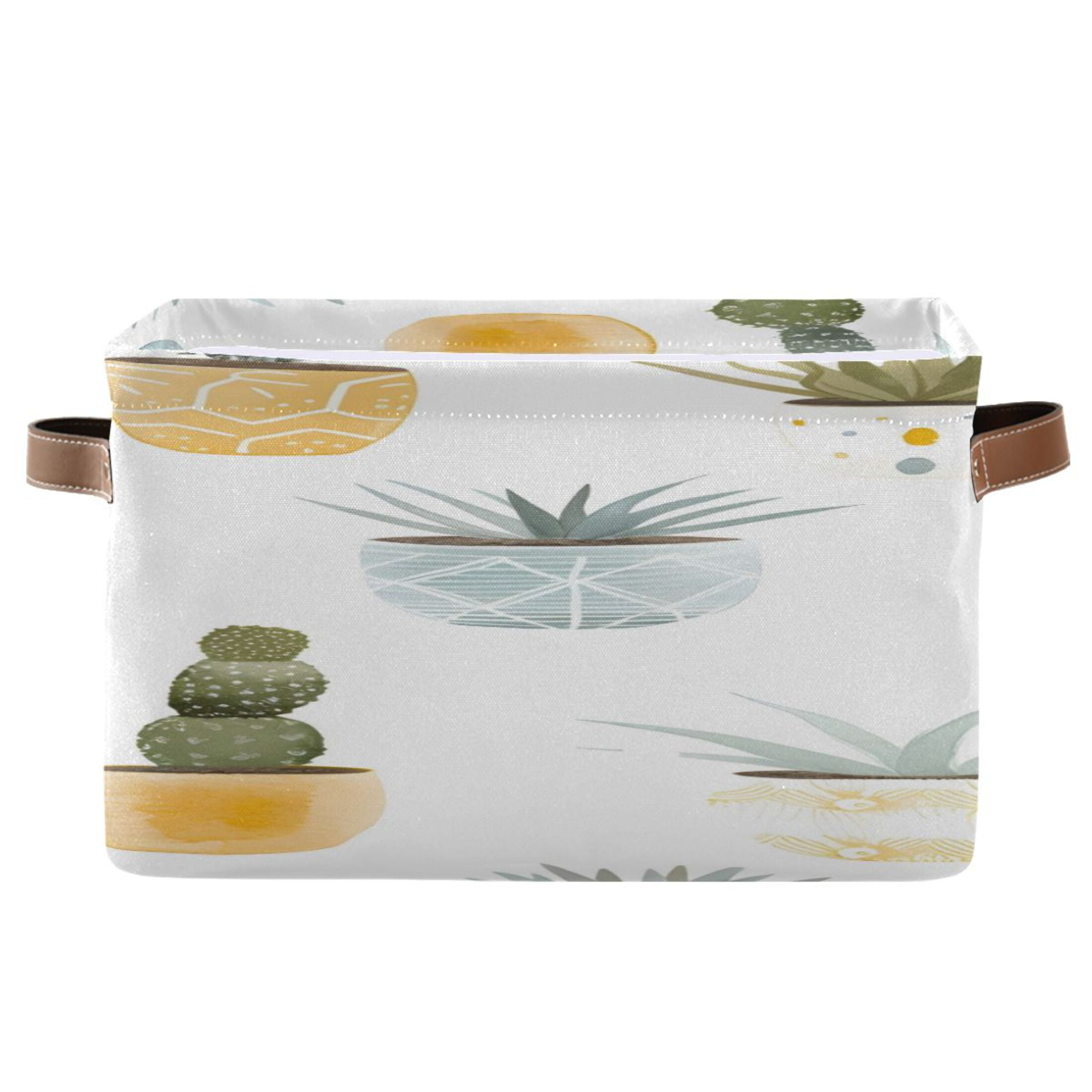 Plants in Pots Square Storage Bins with Handles Collapsible Containing ...