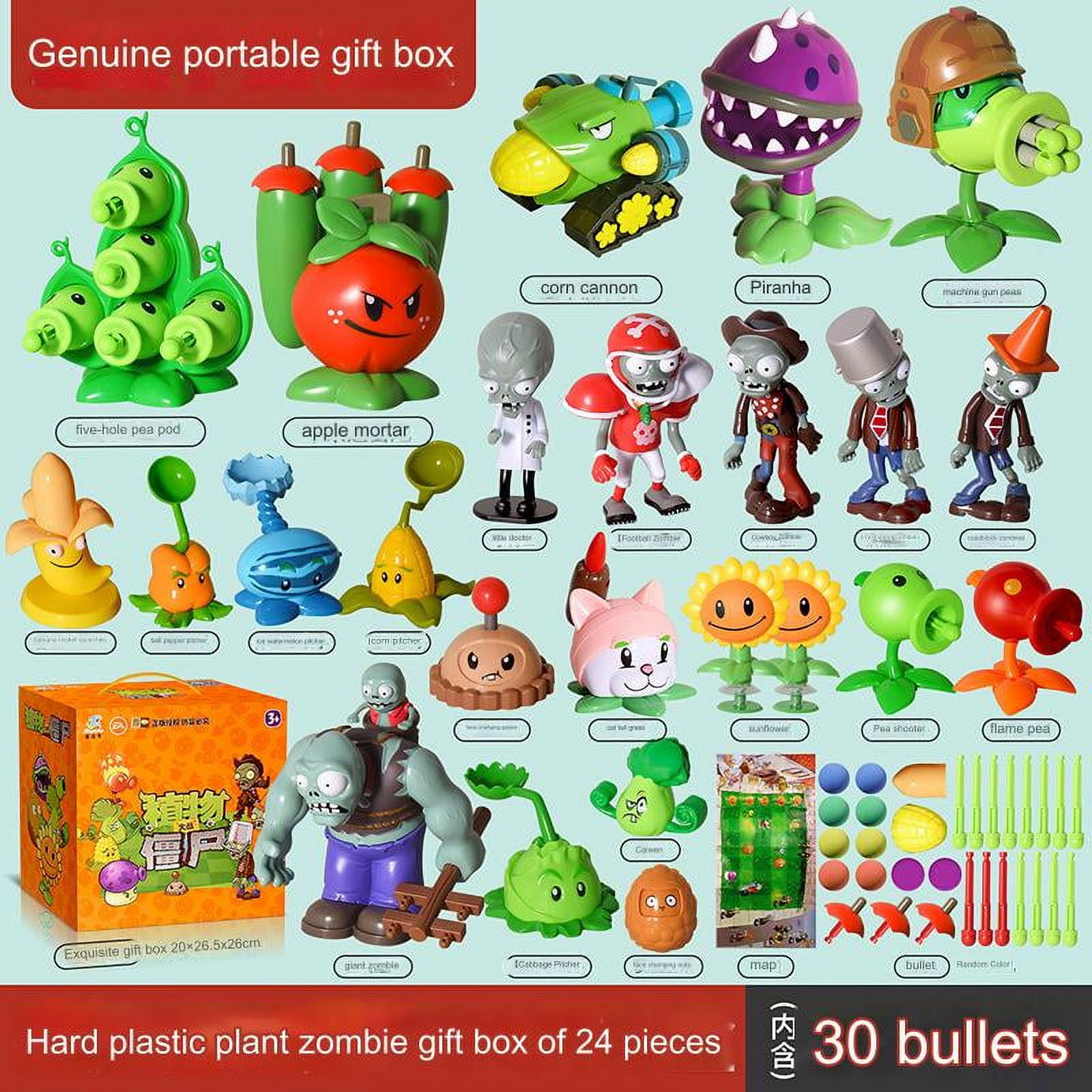 Plants vs Zombies Action Figures Set Toy Gift for Boys Girls Game Fan ...