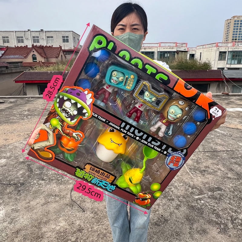 Plants vs Zombies Action Toy Figures Soft Rubber Hard Glue Full Set of ...